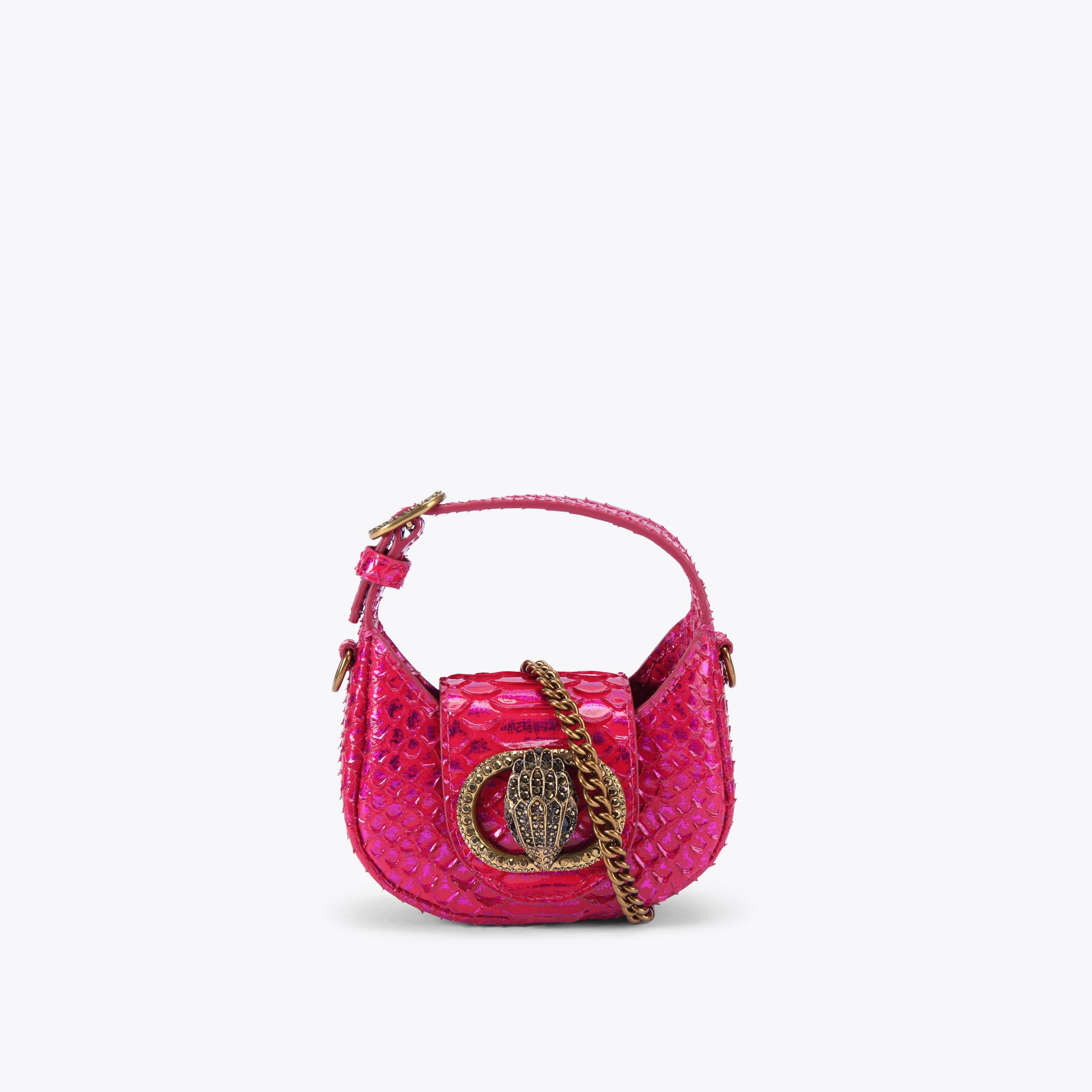 MICRO CHELSEA HOBO Metallic Fuchsia Hobo Bag by KURT GEIGER LONDON