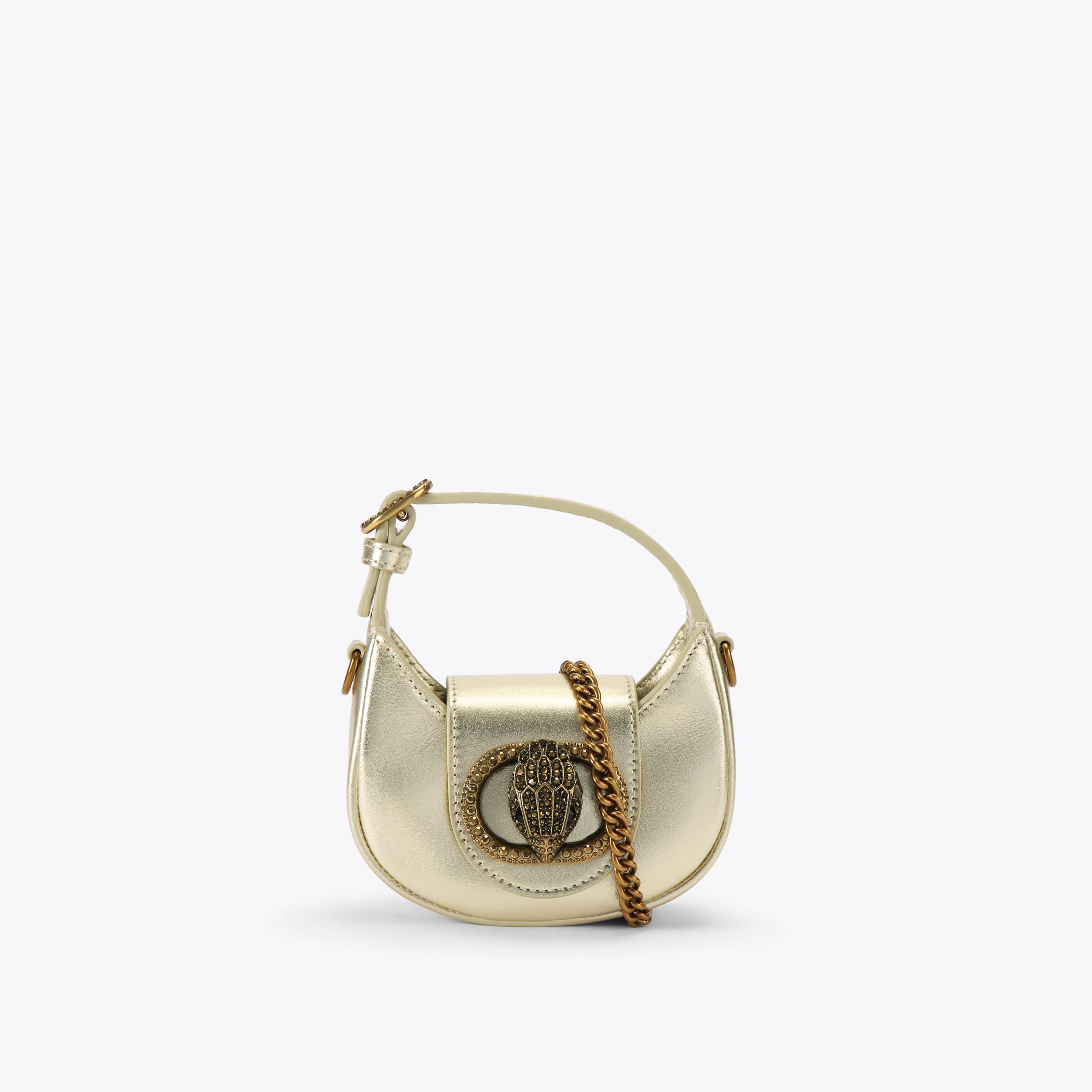 MICRO CHELSEA HOBO Metallic Gold Micro Bag by KURT GEIGER LONDON