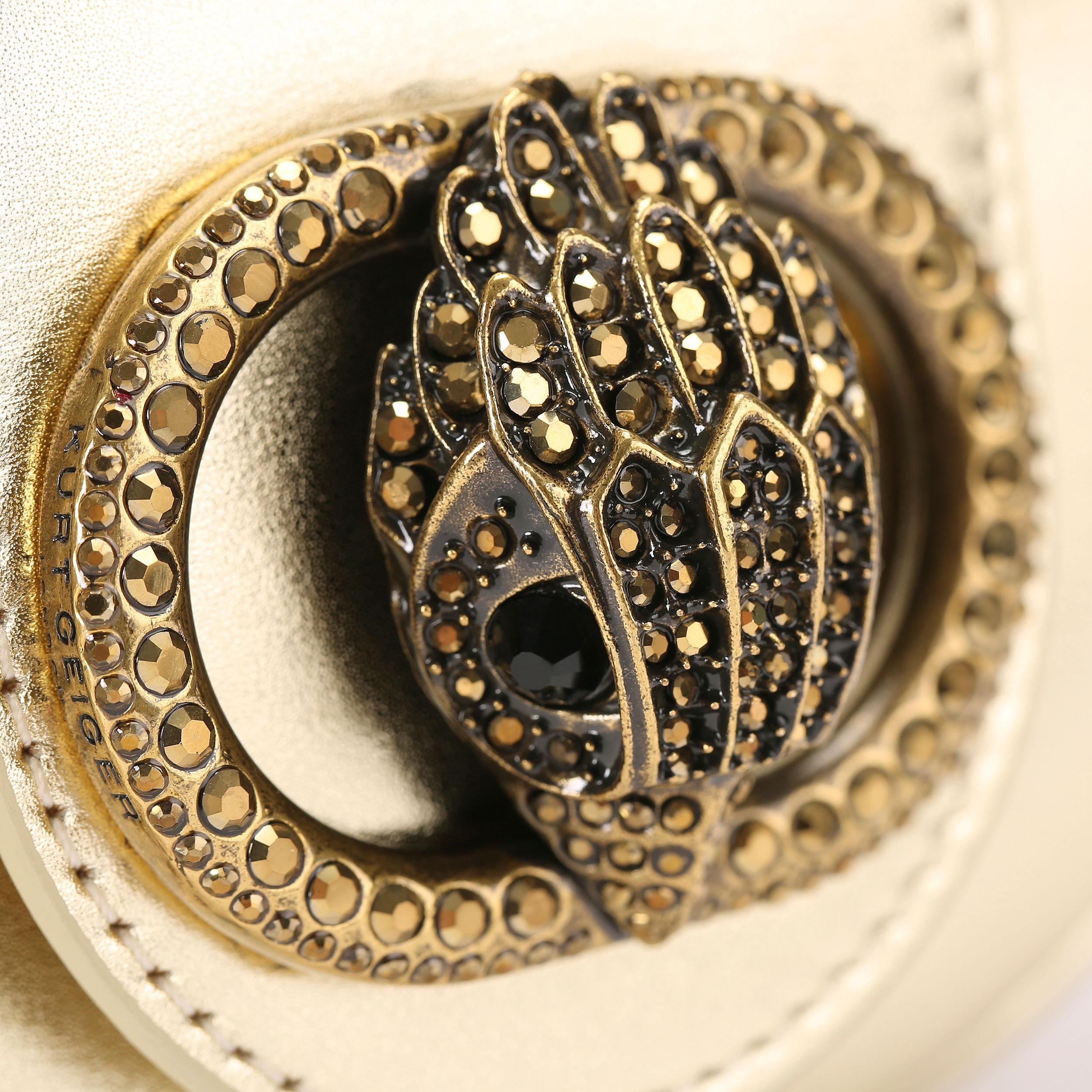 MICRO CHELSEA HOBO Metallic Gold Micro Bag by KURT GEIGER LONDON