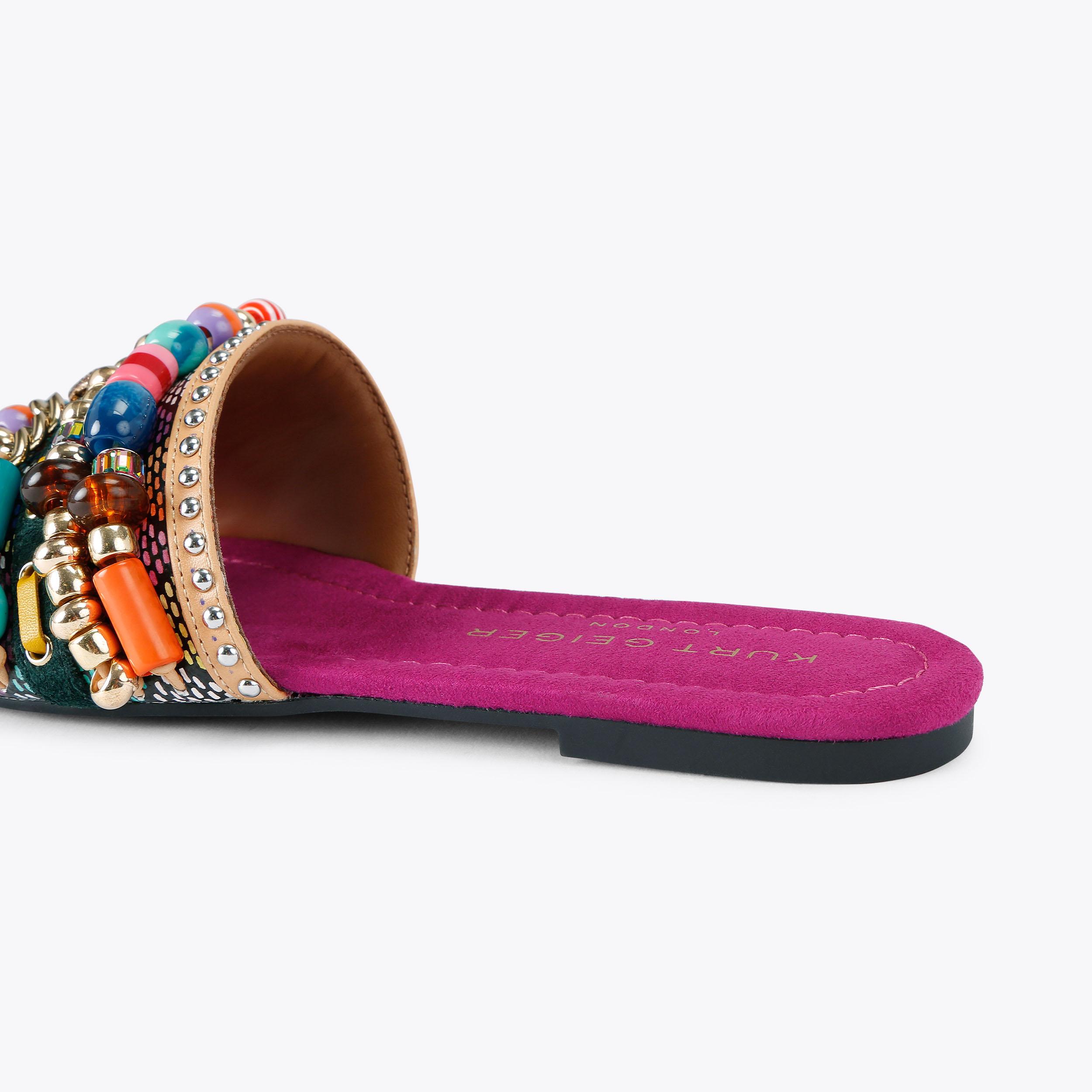 SOUTHBANK BEADED FLAT Beaded Flat Sandal by KURT GEIGER LONDON