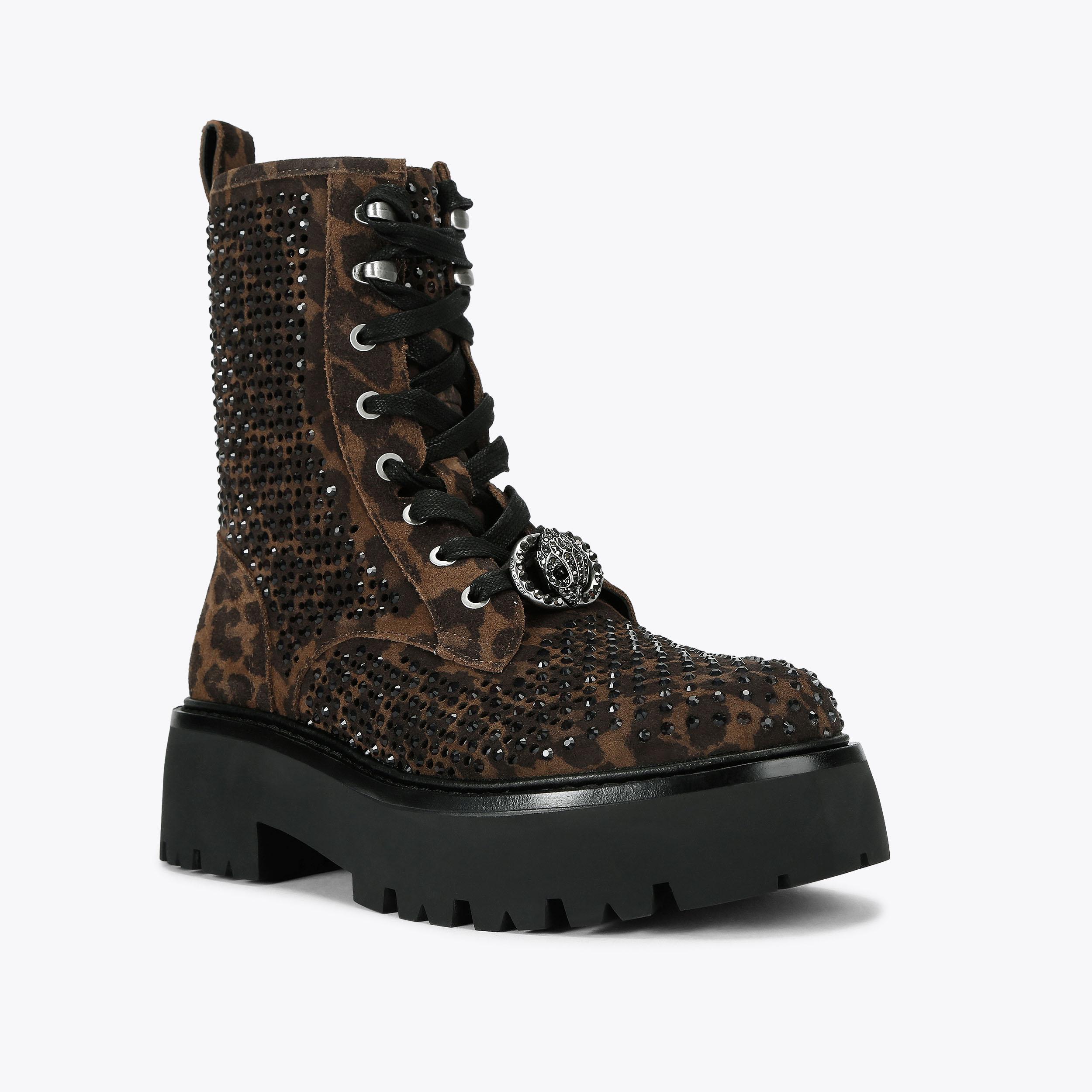 CHELSEA PERF BOOT Leopard Print Suede Boot by KURT GEIGER LONDON