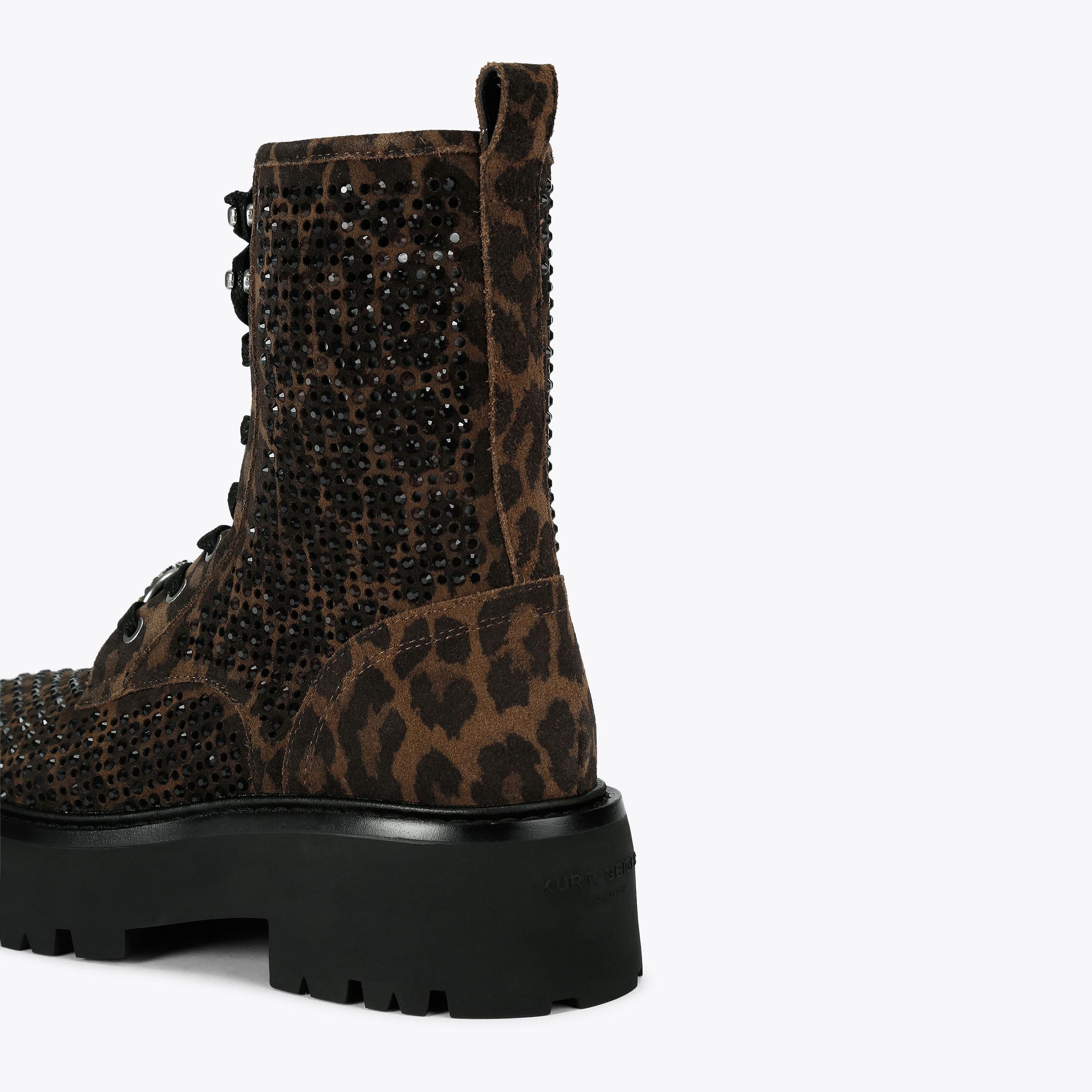 CHELSEA PERF BOOT Leopard Print Suede Boot by KURT GEIGER LONDON