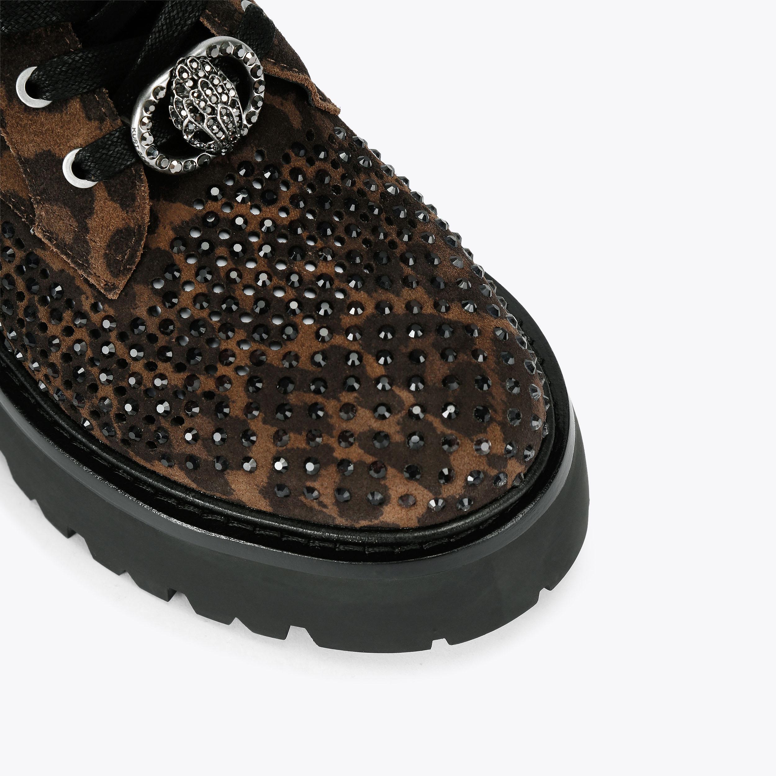 CHELSEA PERF BOOT Leopard Print Suede Boot by KURT GEIGER LONDON