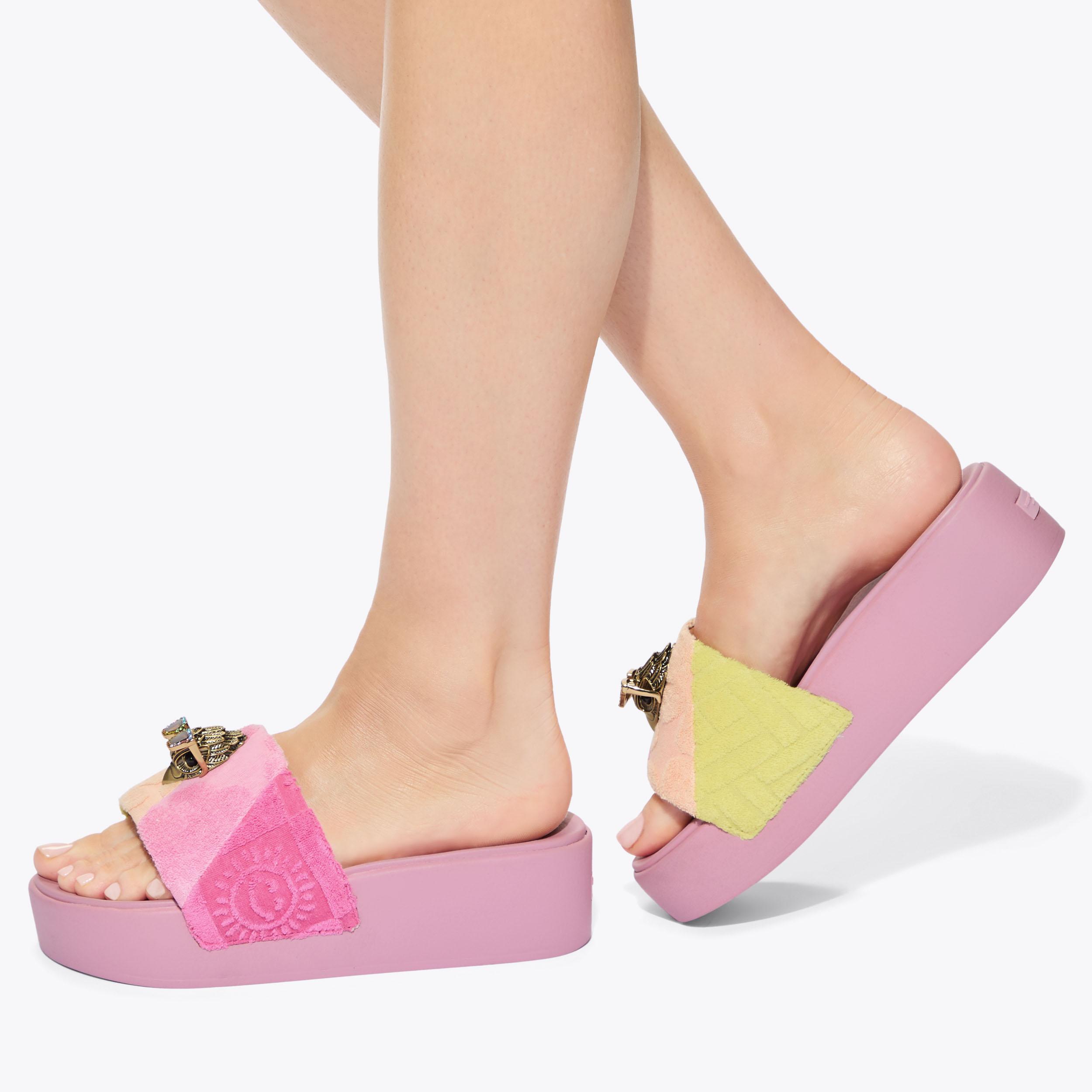 MEENA EAGLE PLATFORM Terry Towelling Platform Sandal by Kurt Geiger London
