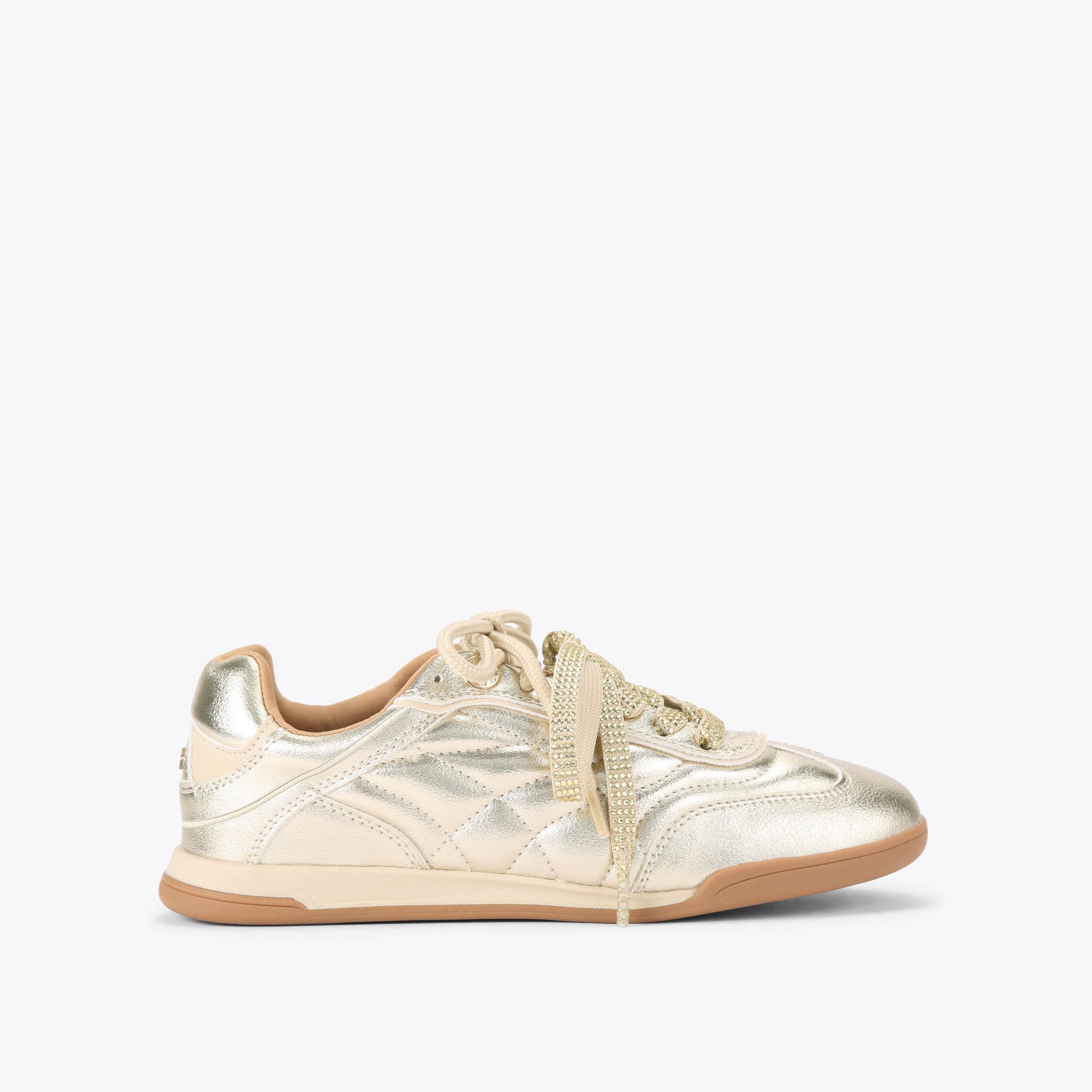 LEVON Metallic Gold Sneaker by KG KURT GEIGER