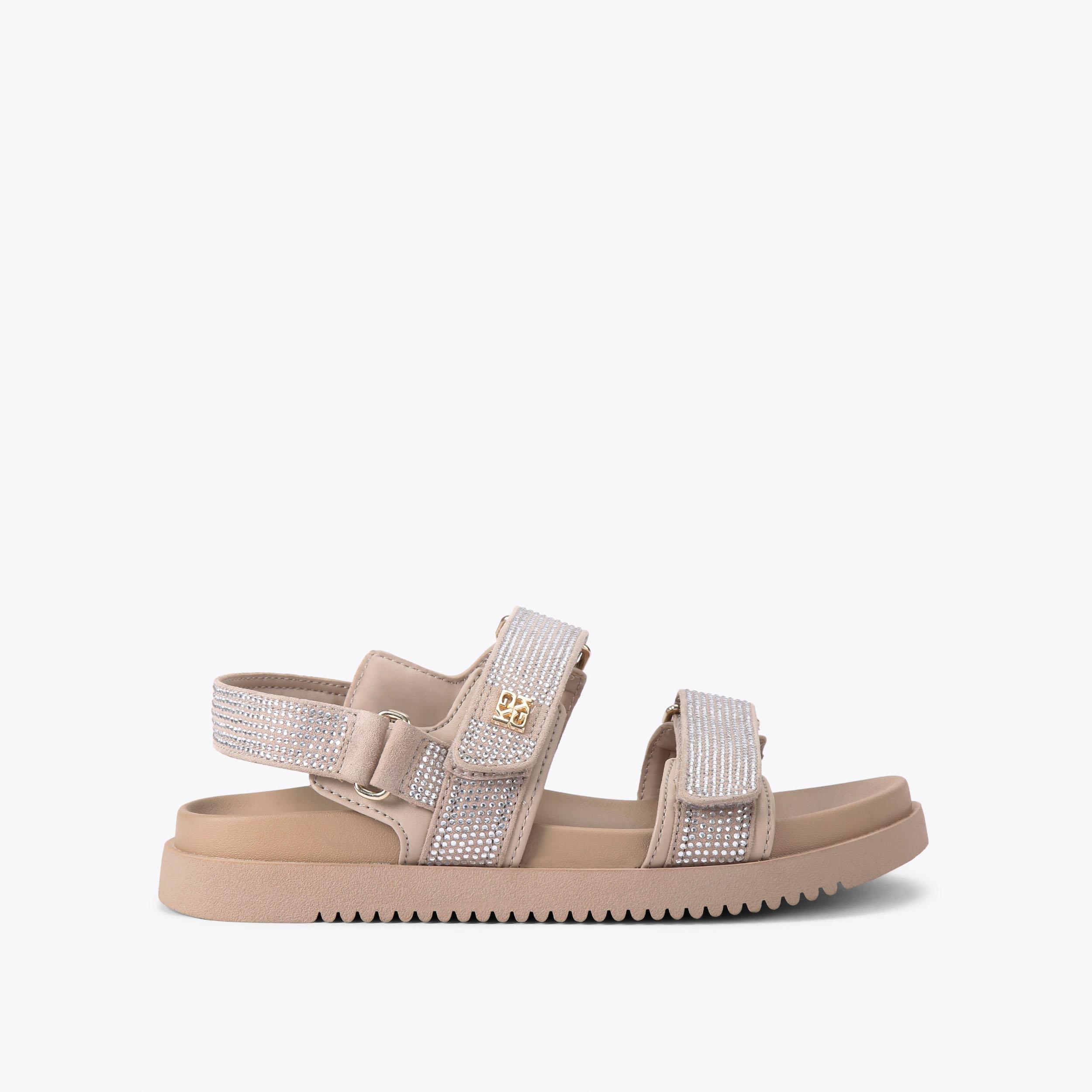 RORY GEM2 Beige Crystal Sandal by KG KURT GEIGER