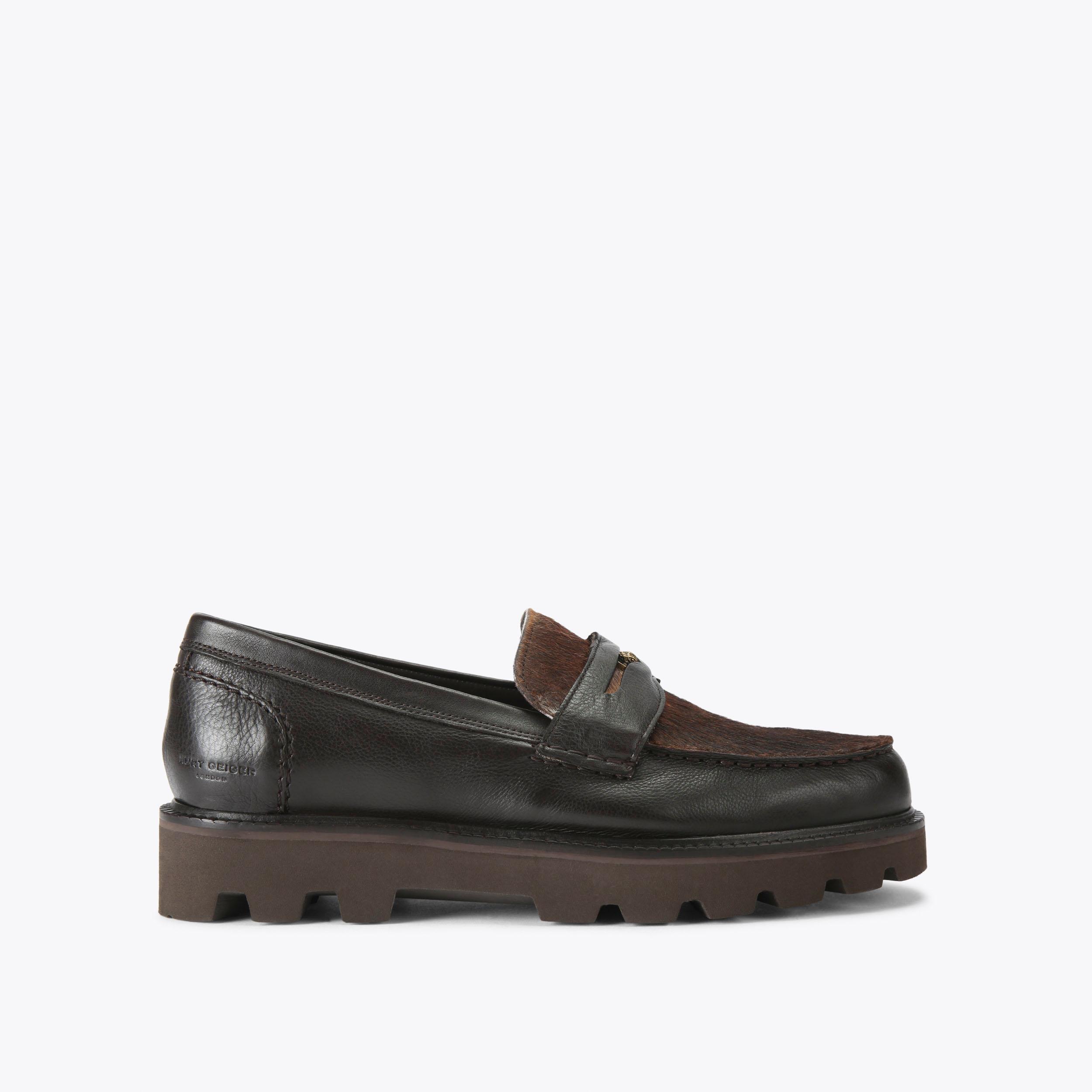 BROMPTON PENNY LOAFER Cow Print Loafer by KURT GEIGER LONDON
