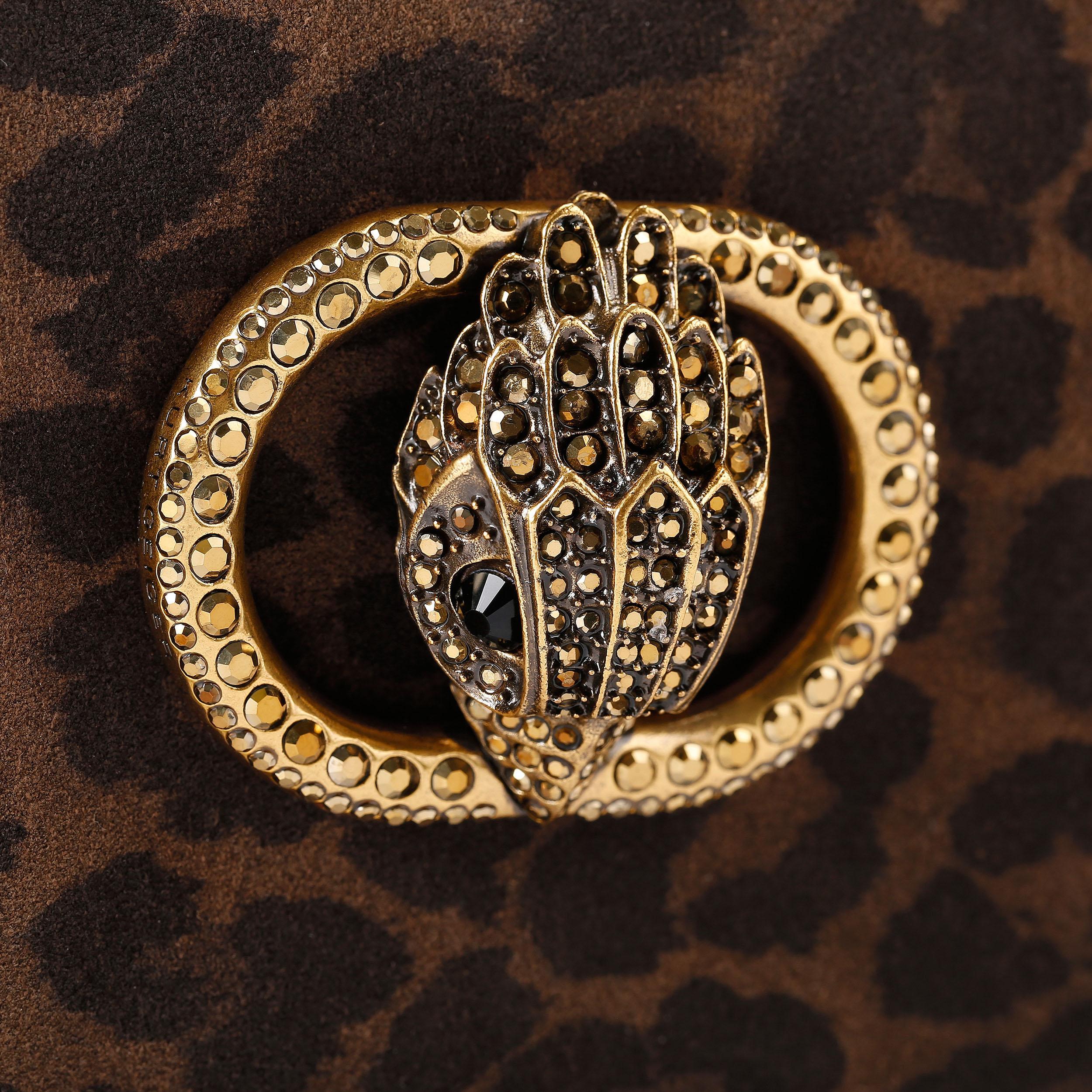 CHELSEA SOFT SHOULDER BAG Leopard Print Shoulder Bag by KURT GEIGER LONDON