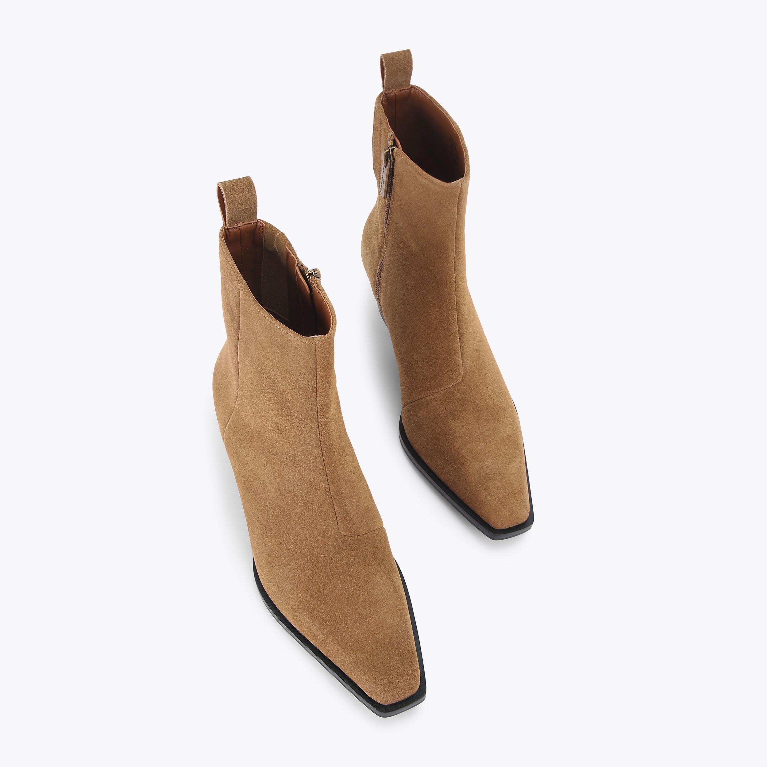 MINI EAGLE ANKLE BOOT Brown Suede Ankle Boot by KURT GEIGER LONDON