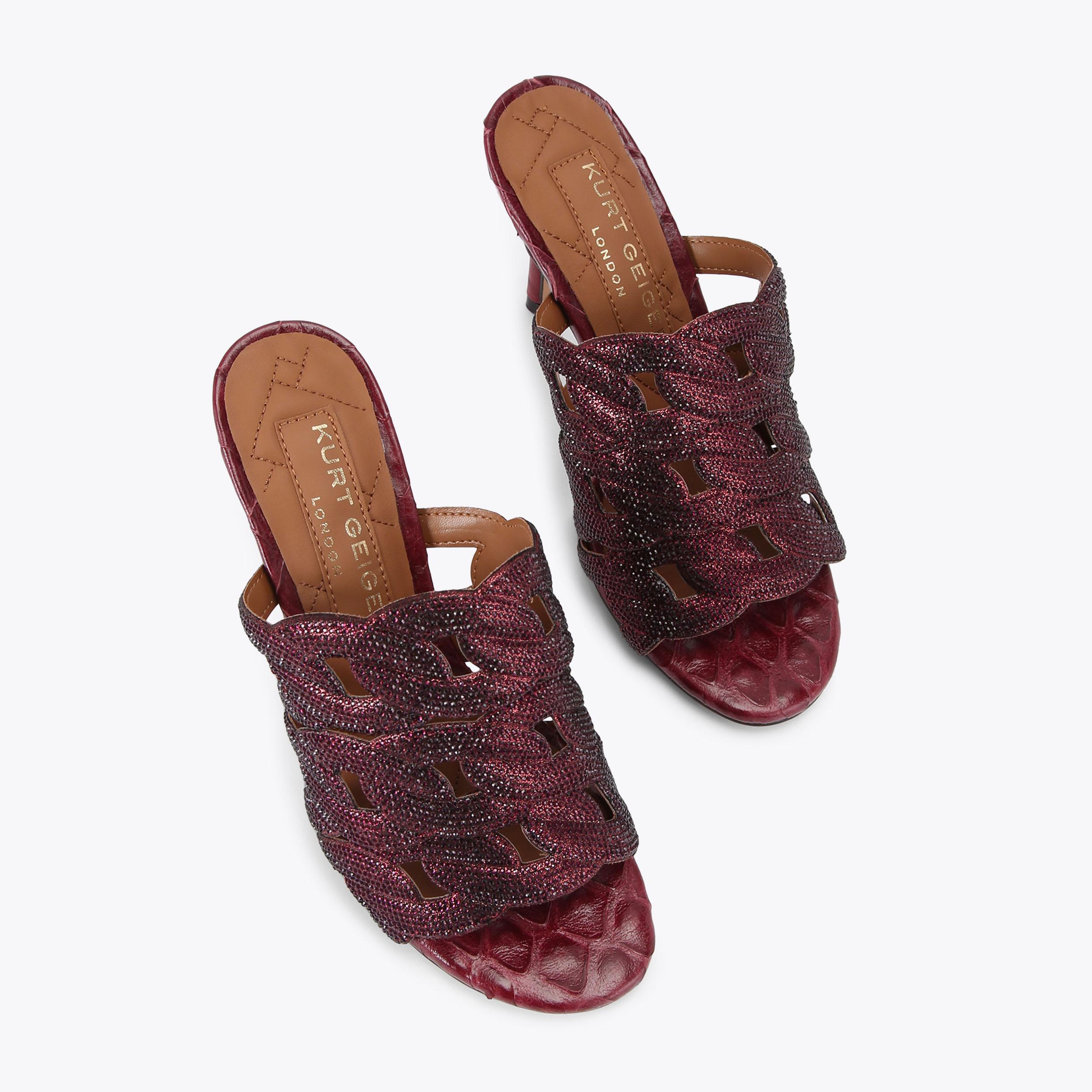 CRYSTAL CHAIN MULE Leather Chain Mule by KURT GEIGER LONDON