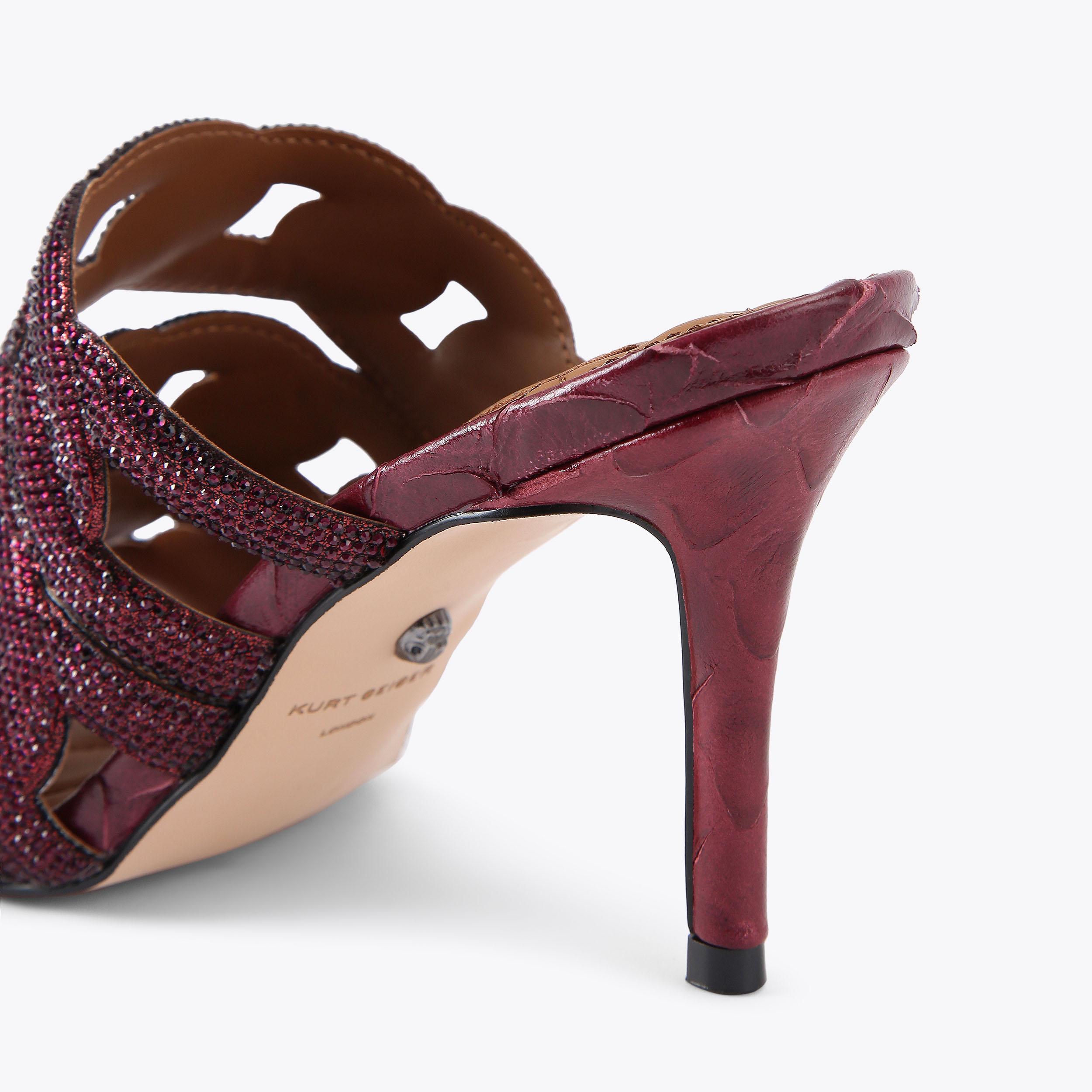 CRYSTAL CHAIN MULE Leather Chain Mule by KURT GEIGER LONDON