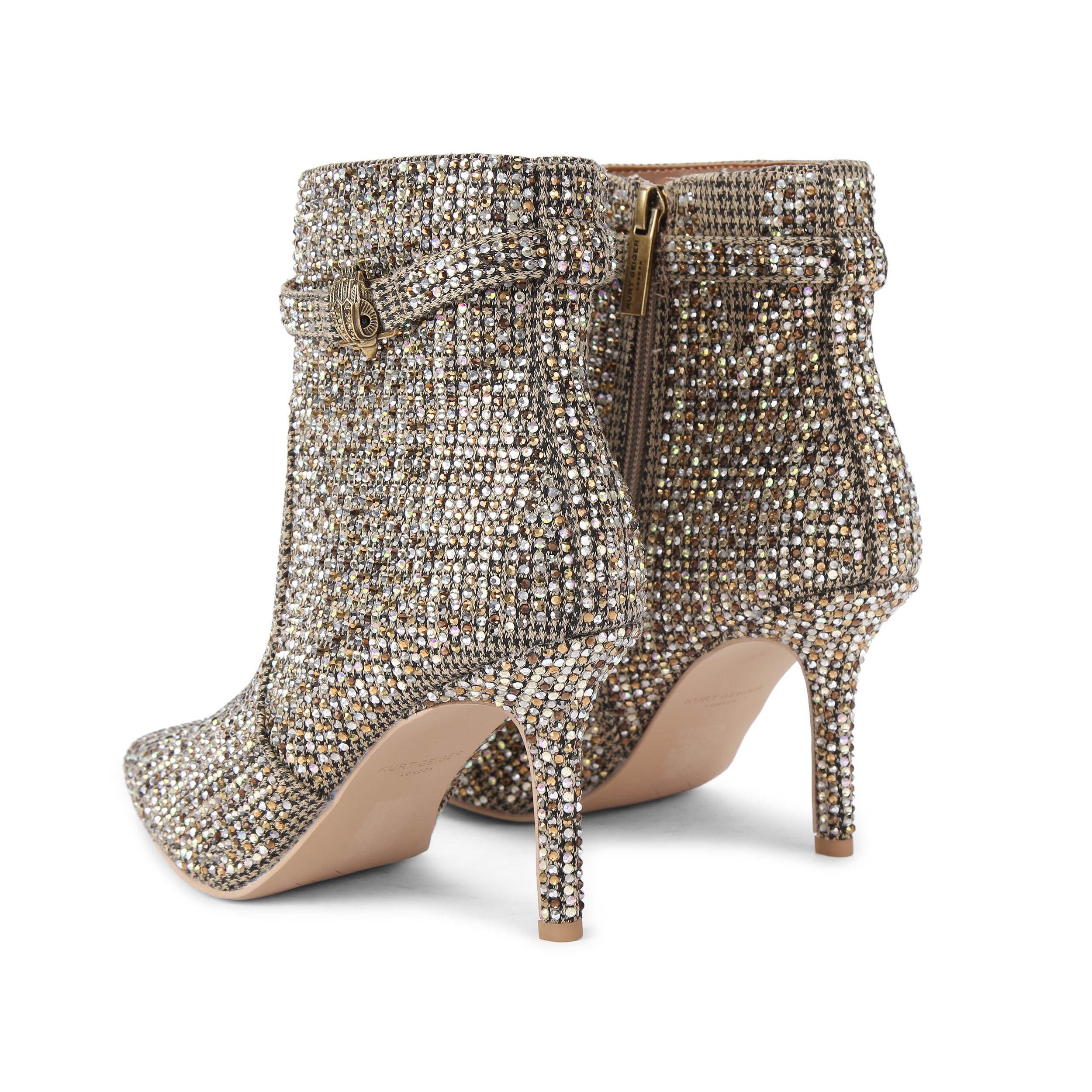 KENSINGTON ANKLE BOOT Beige Crystal Boot by KURT GEIGER LONDON