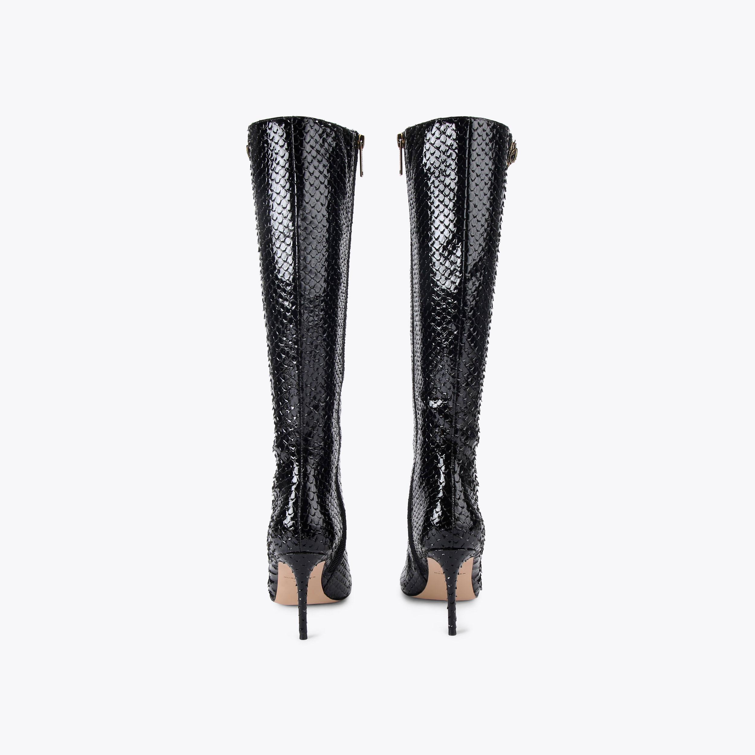 BELGRAVIA KNEE BOOT 3D Embossed Knee High Boot by KURT GEIGER LONDON
