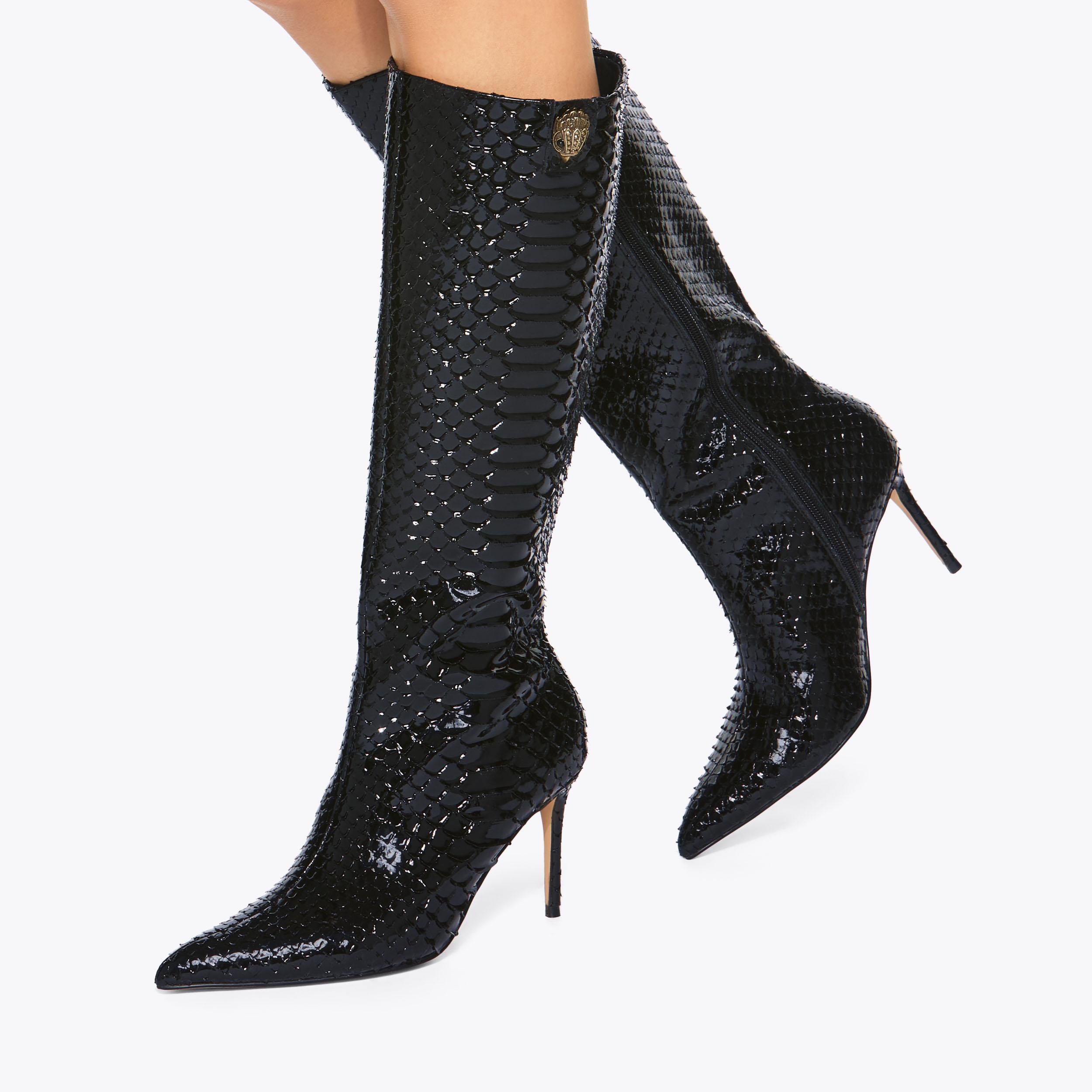 BELGRAVIA KNEE BOOT 3D Embossed Knee High Boot by KURT GEIGER LONDON