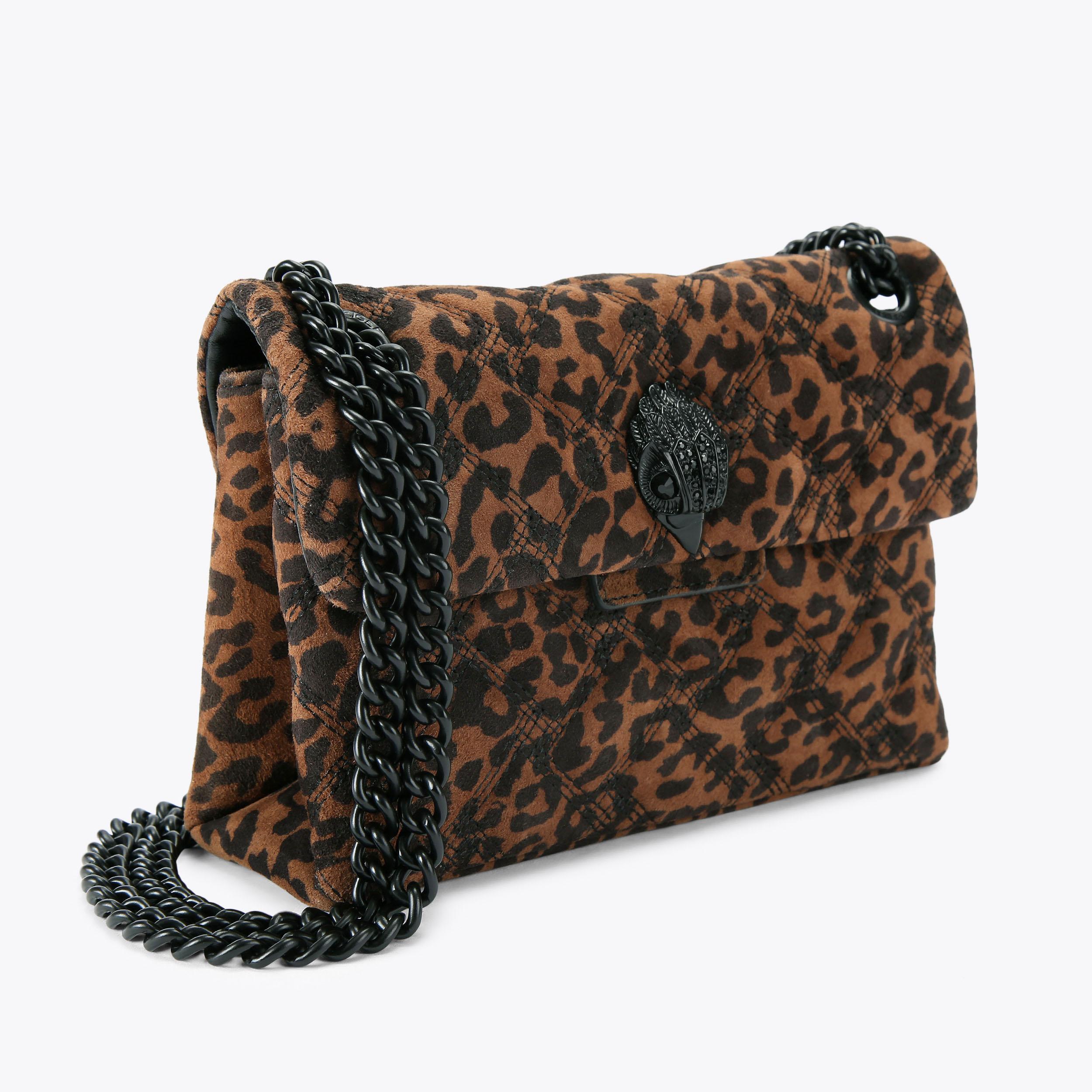 LEATHER MINI KENSINGTON Leopard Print Cross Body Bag by KURT GEIGER LONDON