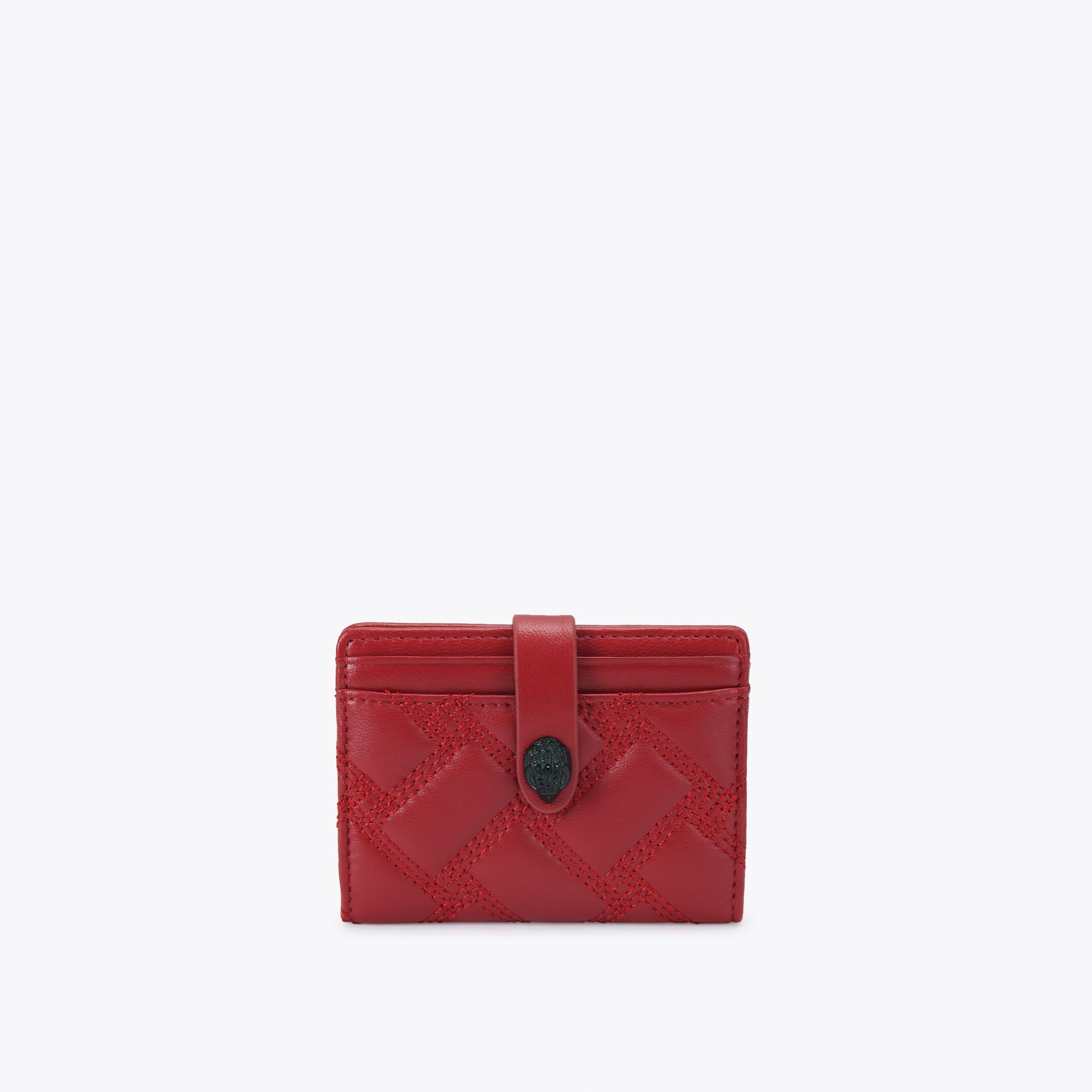 MULTI CARD KENSINGTON Red Leather Card Holder by KURT GEIGER LONDON