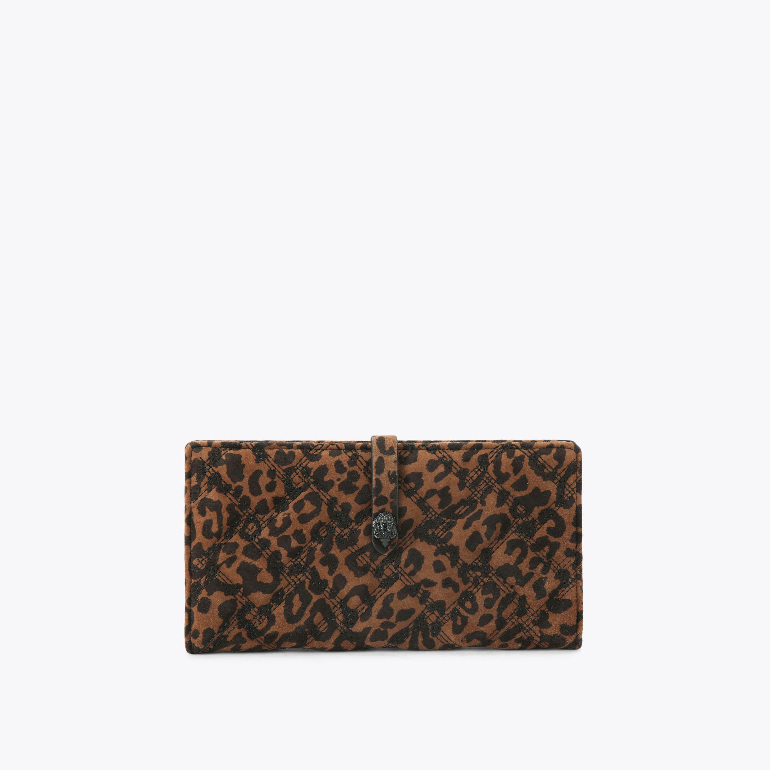 KENSINGTON SOFT WALLET Leopard Printed Suede Wallet by KURT GEIGER LONDON