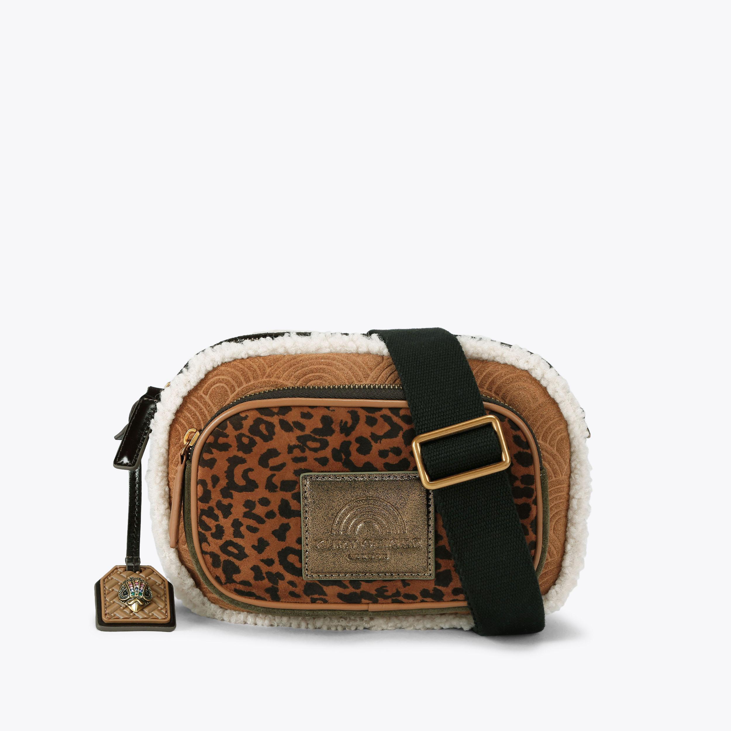 SOUTHBANK CAMERA POCKET Soft Brown Leopard Suede Camera Bag by KURT ...