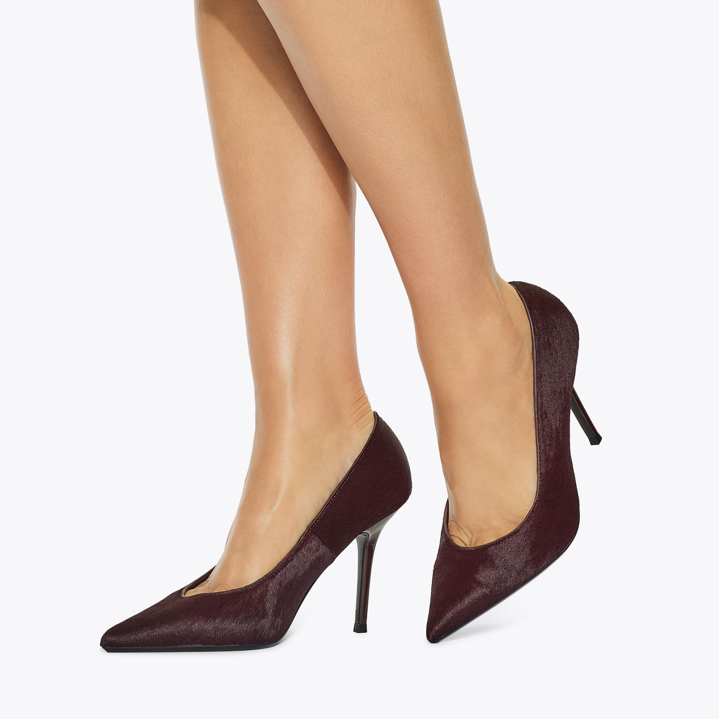 NALA Wine Calfhair Leather Court Heel by KG KURT GEIGER