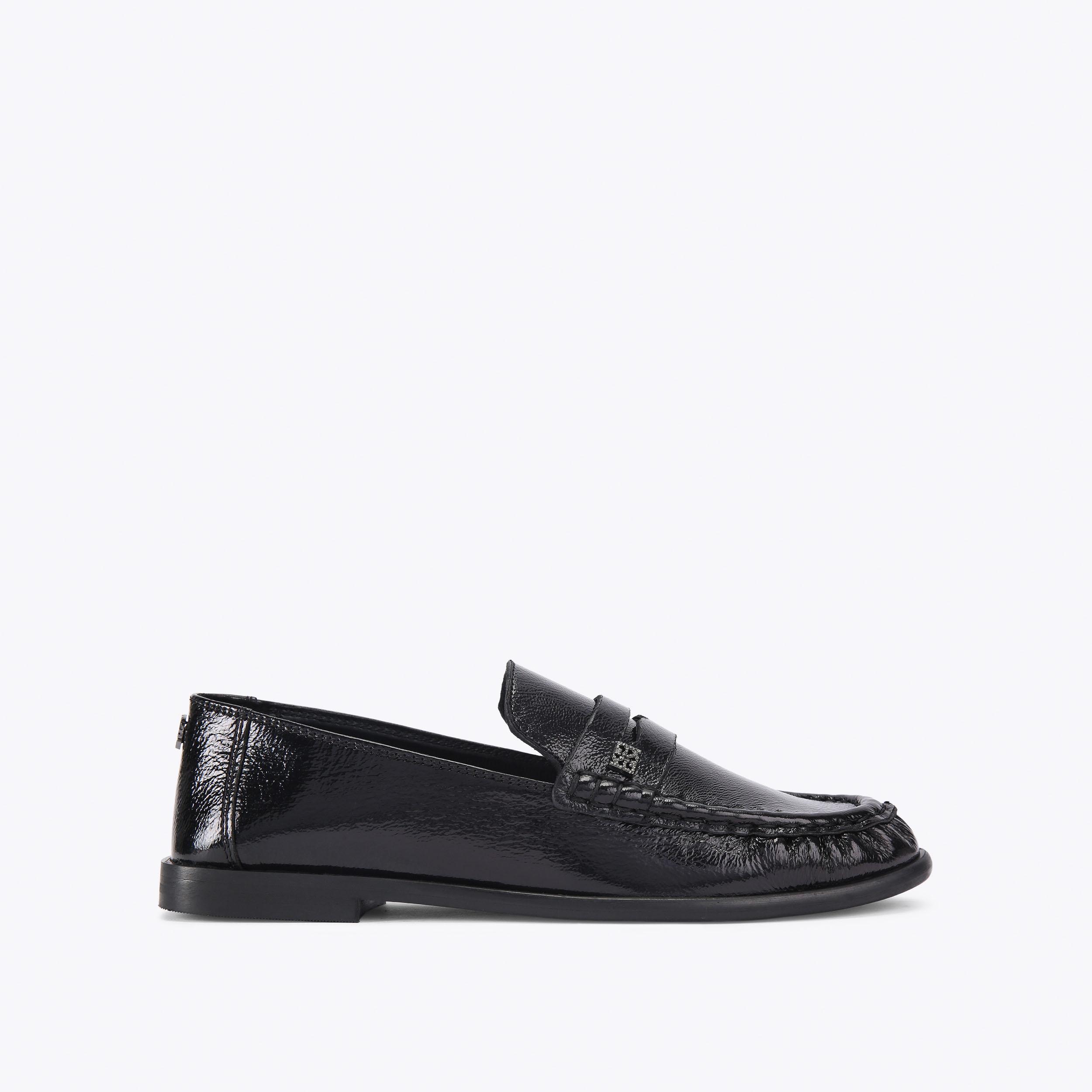 MAE Black Patent Slip On Loafer by KG KURT GEIGER