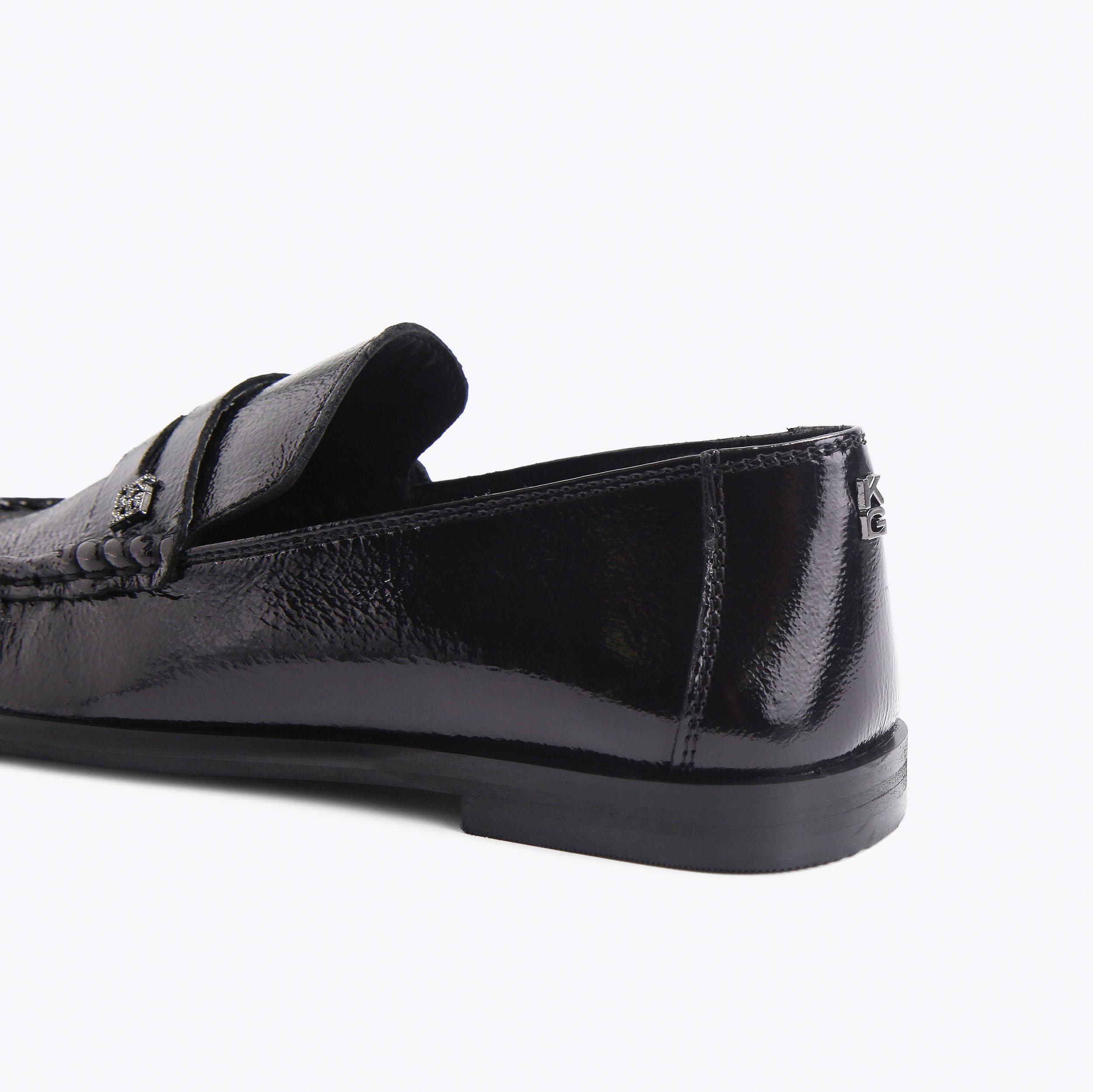 MAE Black Patent Slip On Loafer by KG KURT GEIGER
