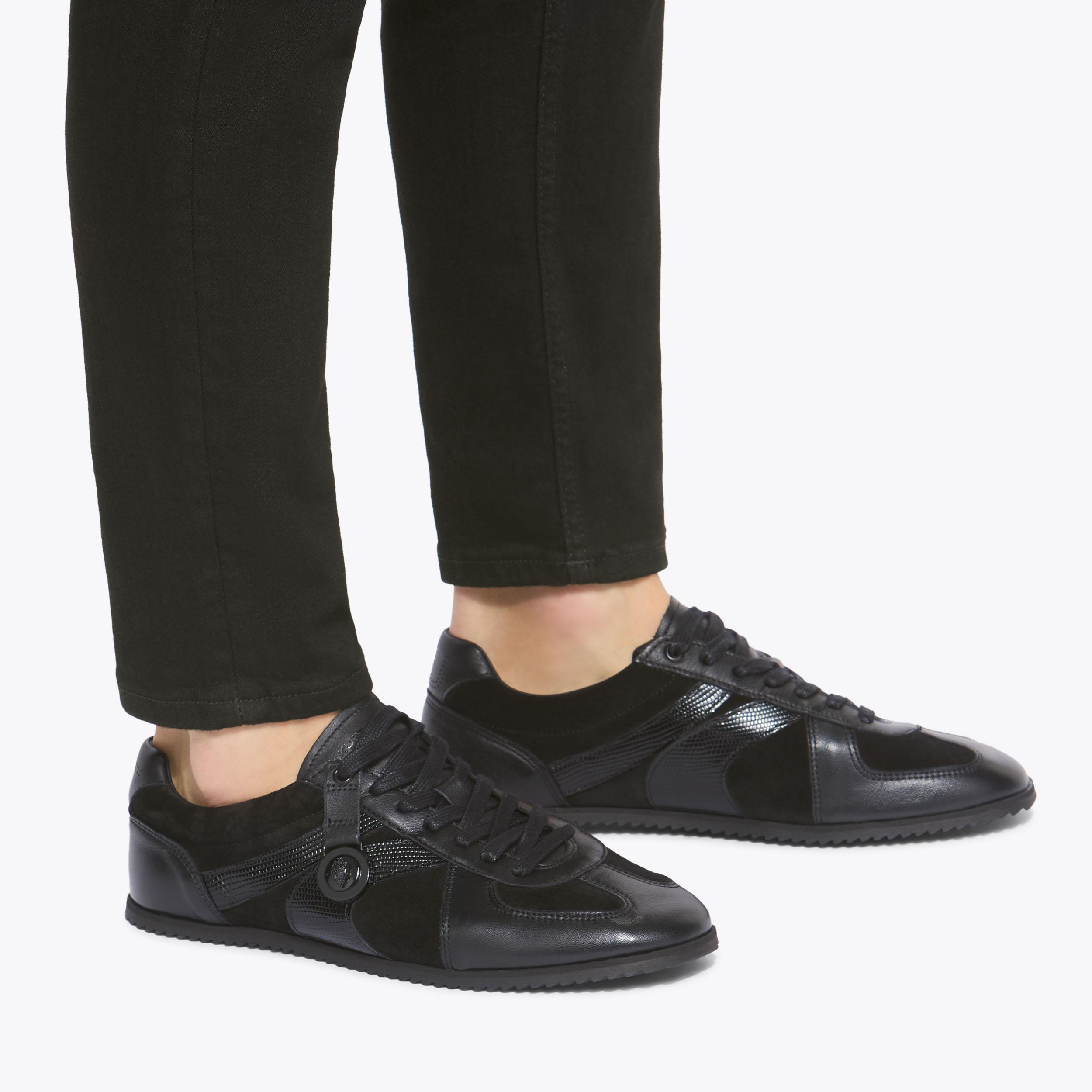 ELDON SNEAKER Black Lizard Sneaker by KURT GEIGER LONDON