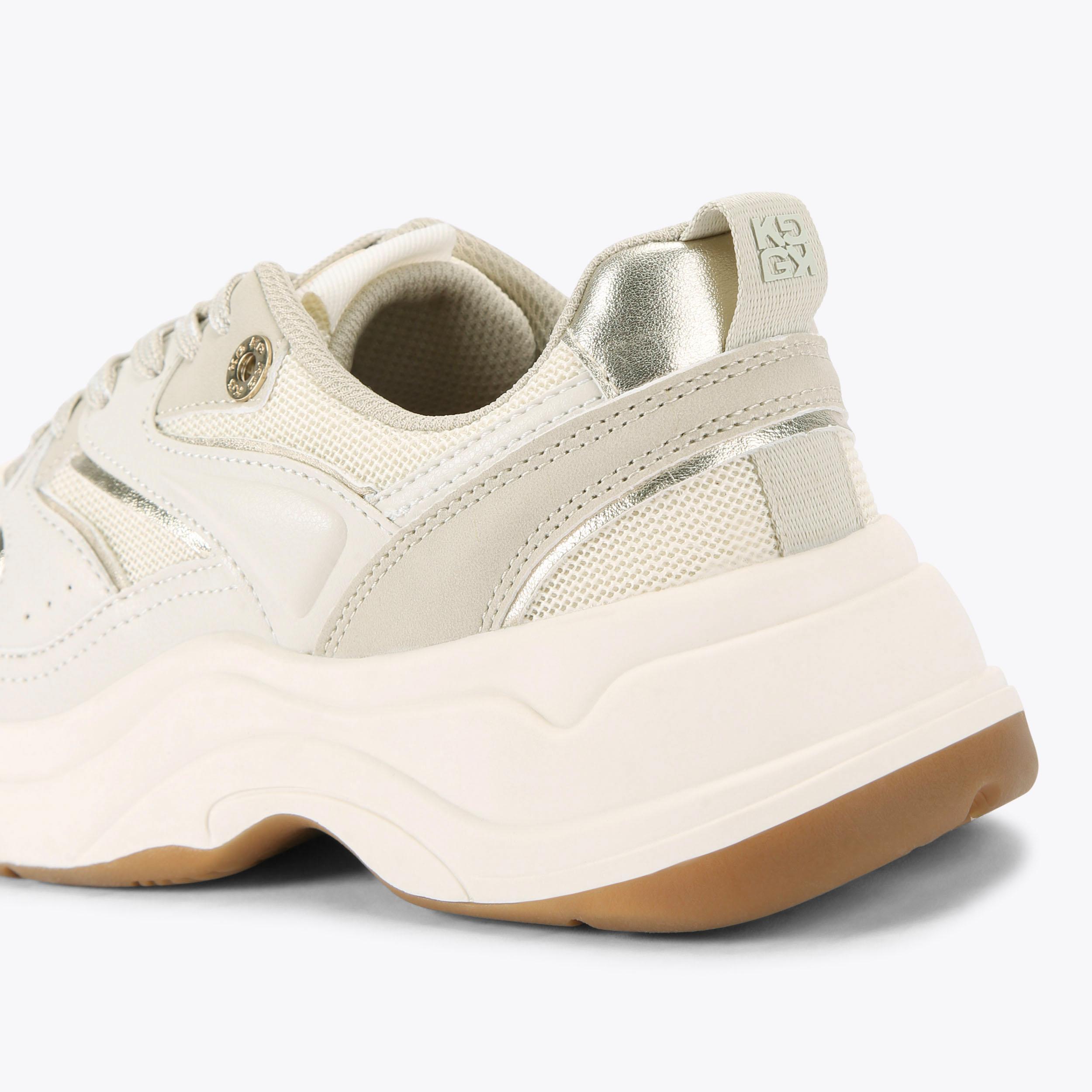 LIBERTY White Mesh Lace Up Sneaker by KG KURT GEIGER
