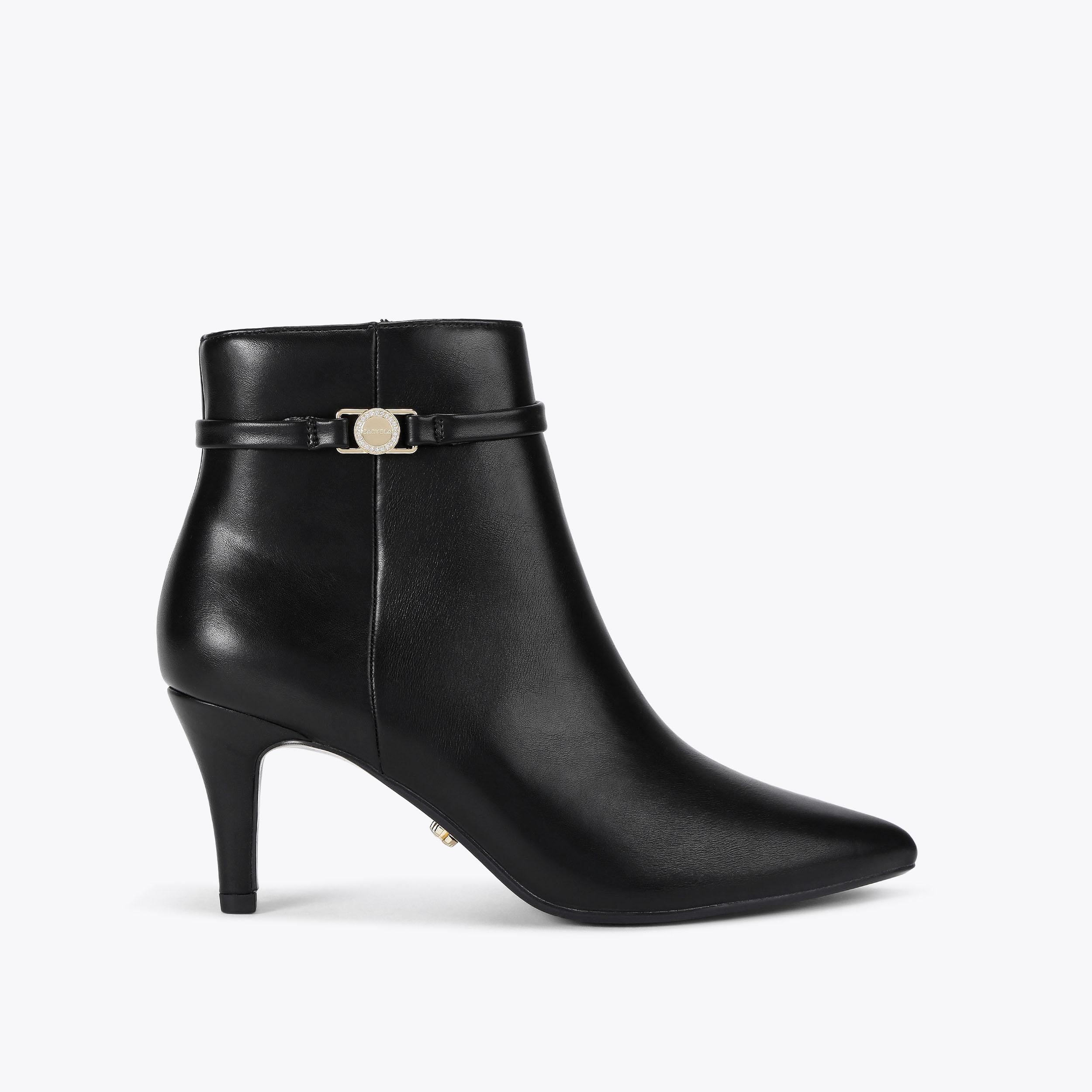 FLUTE COIN Black Heeled Boot by CARVELA COMFORT