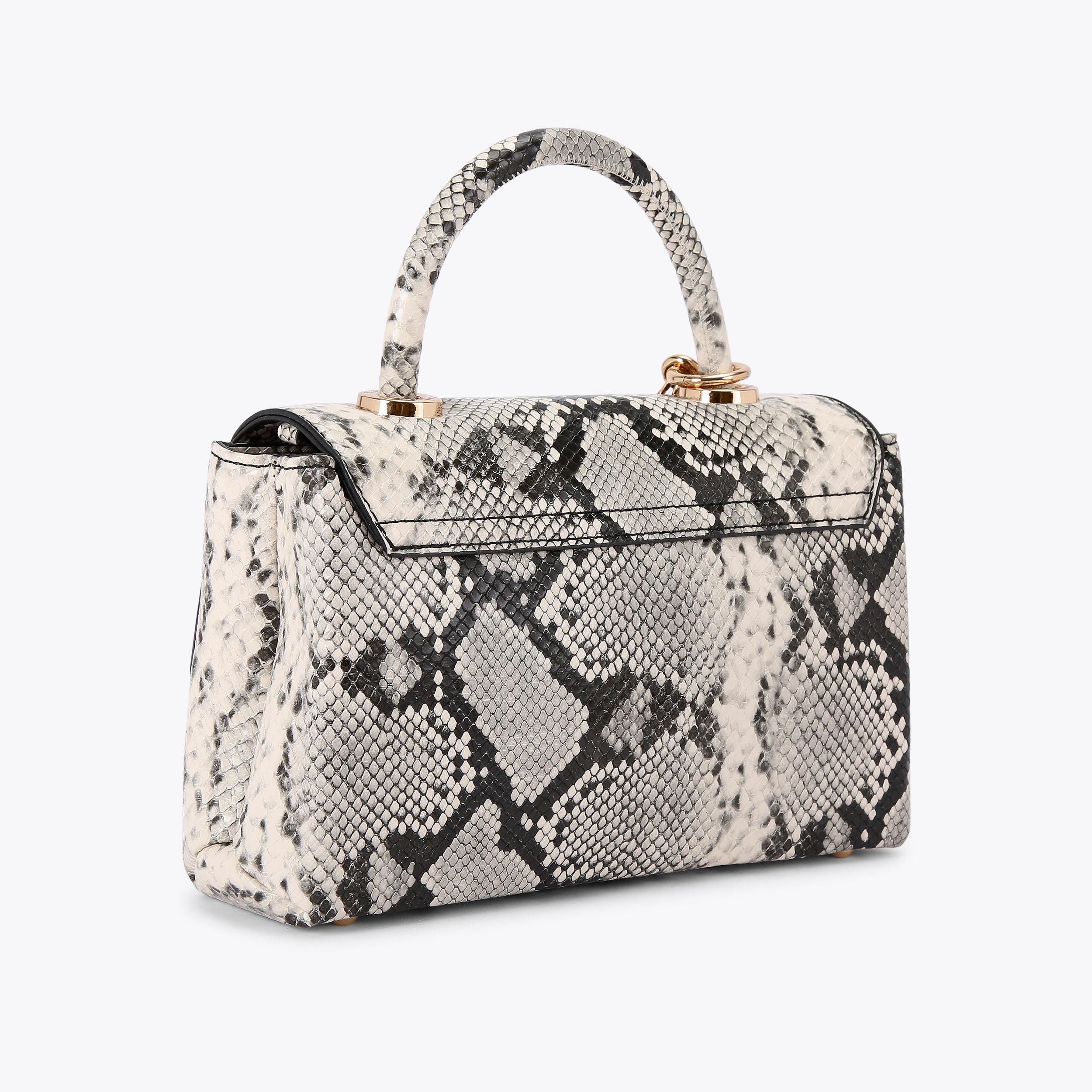 ALTO TOP HANDLE Lizard Embossed Top Handle Bag by CARVELA