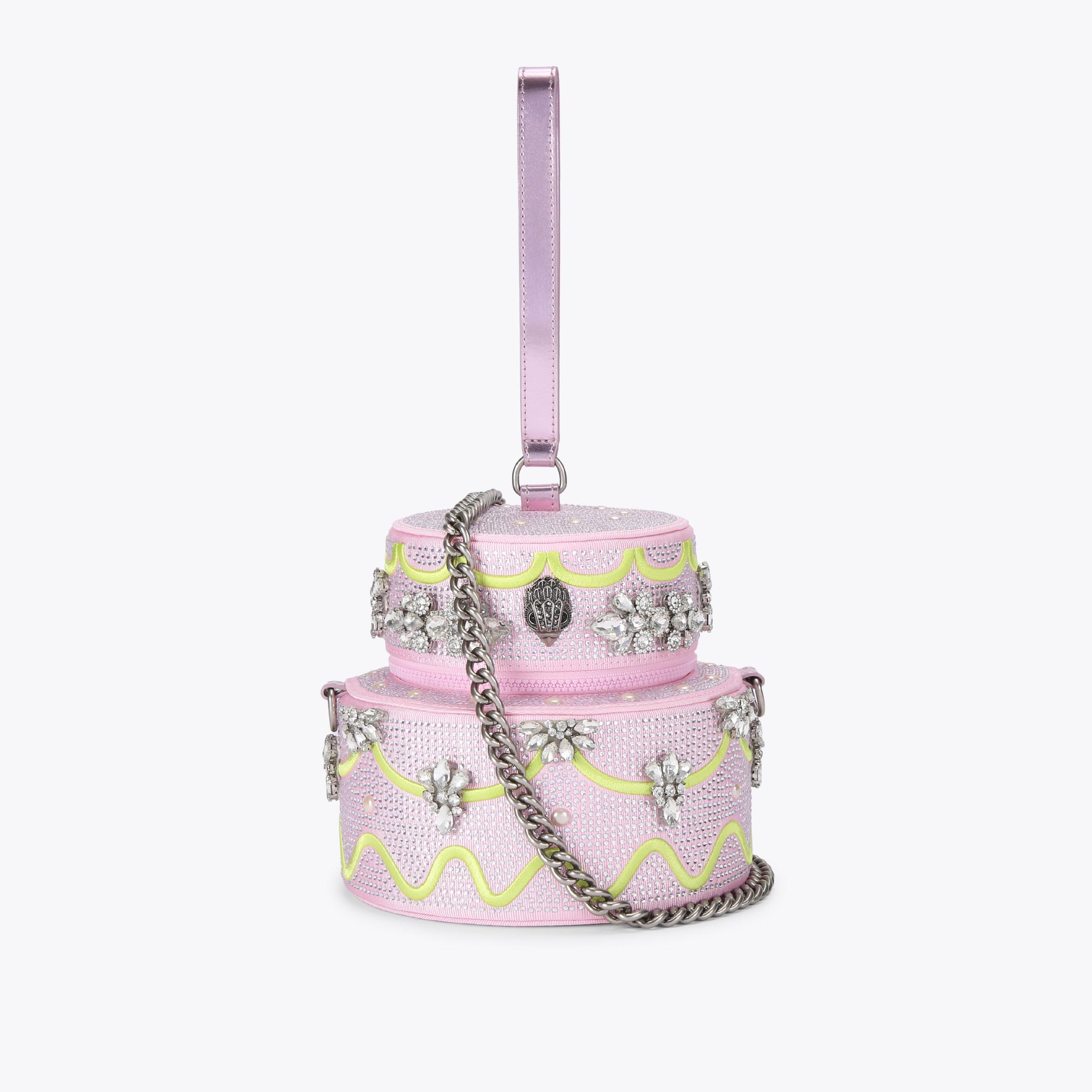 CAKE XBODY BAG Pale Pink Crystal Cake Bag by Kurt Geiger London