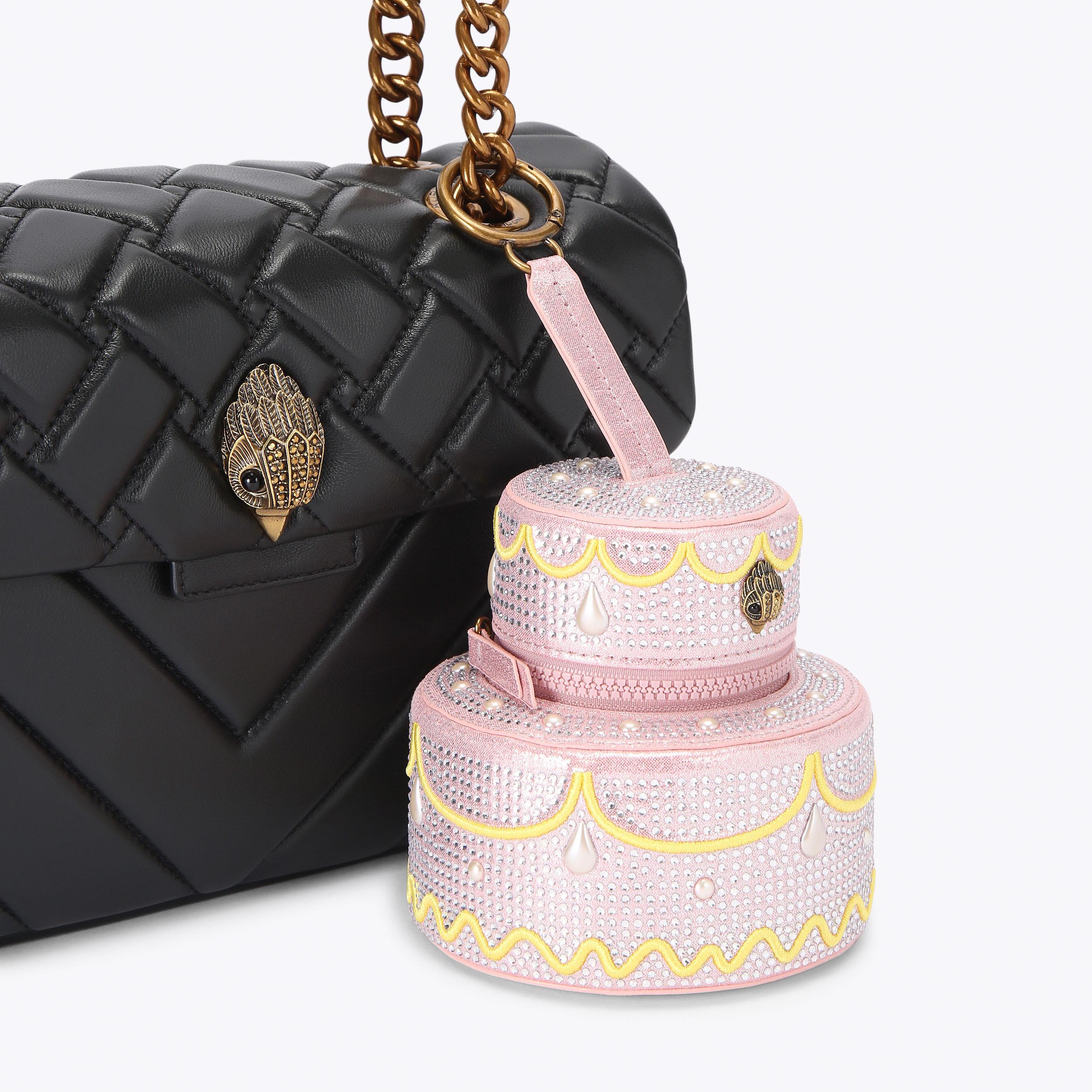 MINI CAKE CHARM Pale Pink Crystal Embellished Zipped Charm by KURT ...