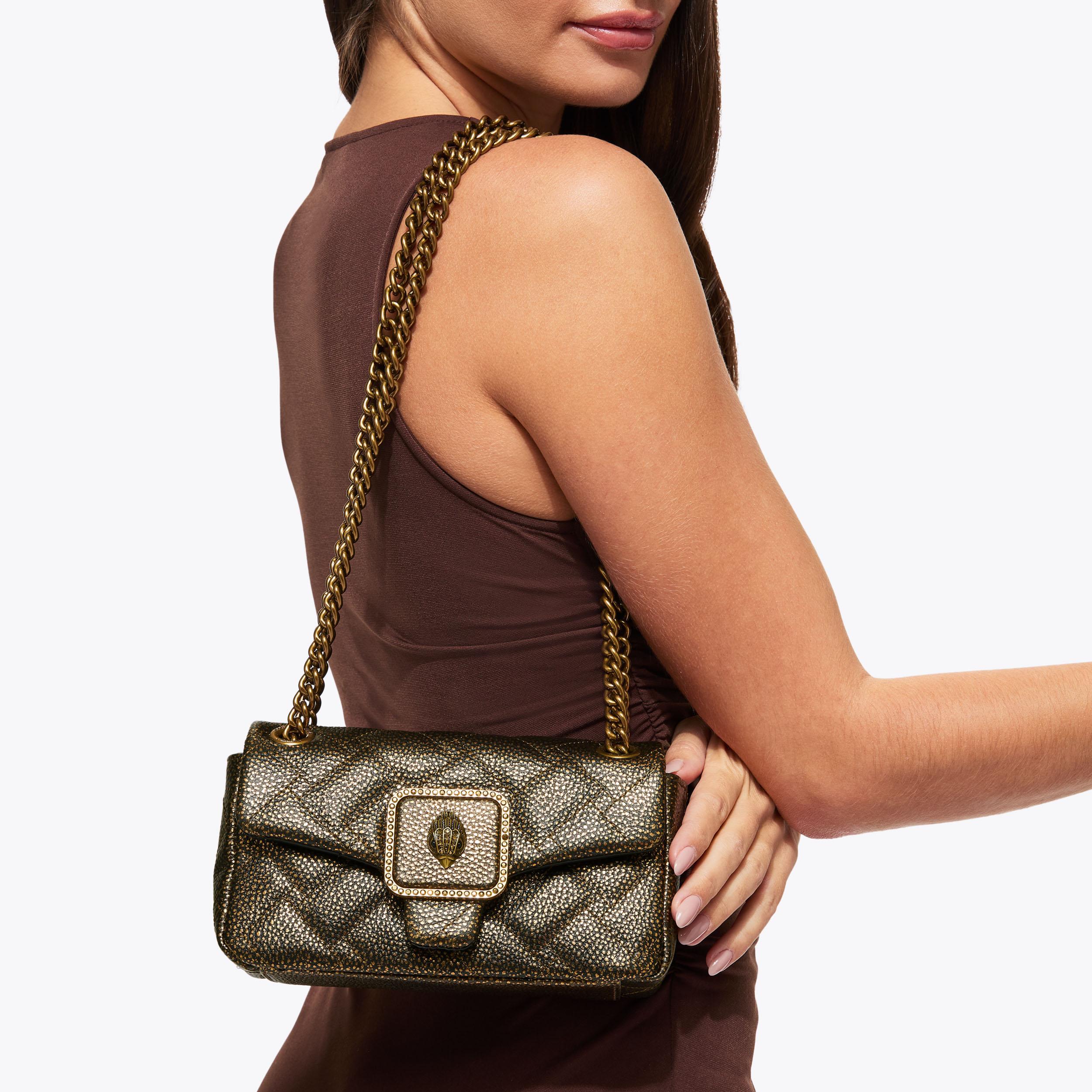MINI PIMLICO BAG Bronze Metallic Cross Body Bag by Kurt Geiger London
