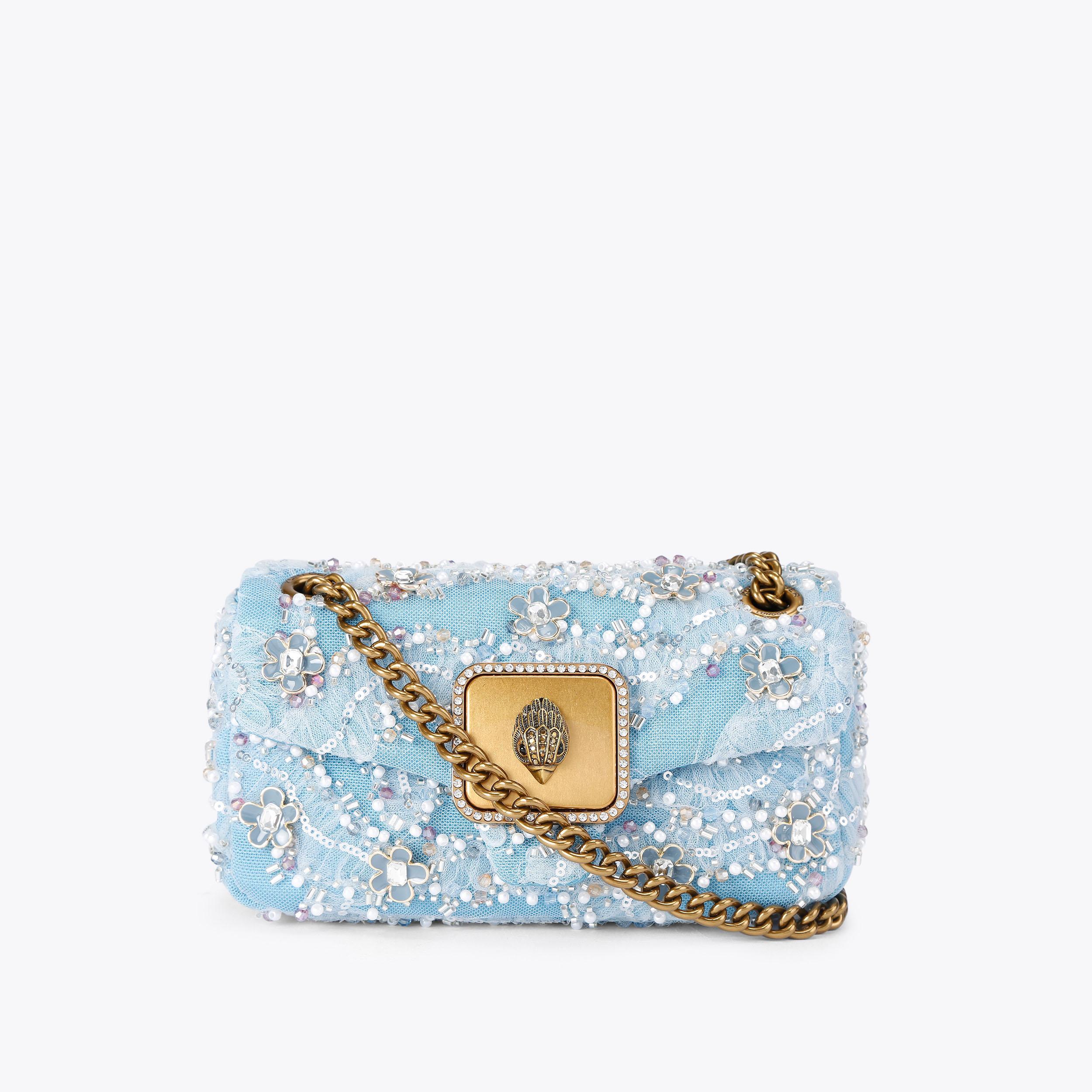 MINI PIMLICO BAG Pale Blue Cross Body Bag by Kurt Geiger London