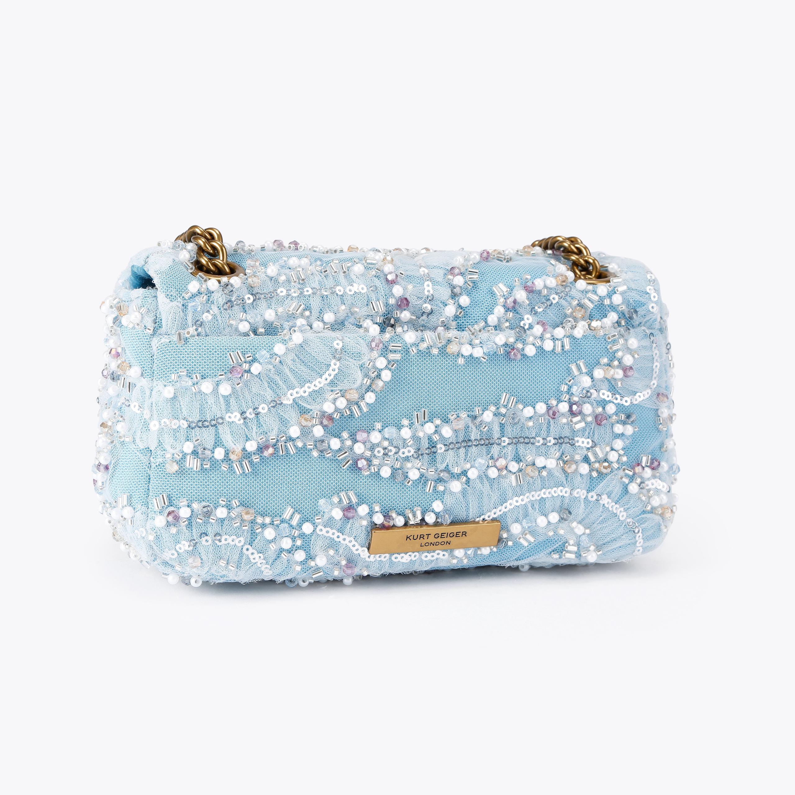 MINI PIMLICO BAG Pale Blue Cross Body Bag by Kurt Geiger London