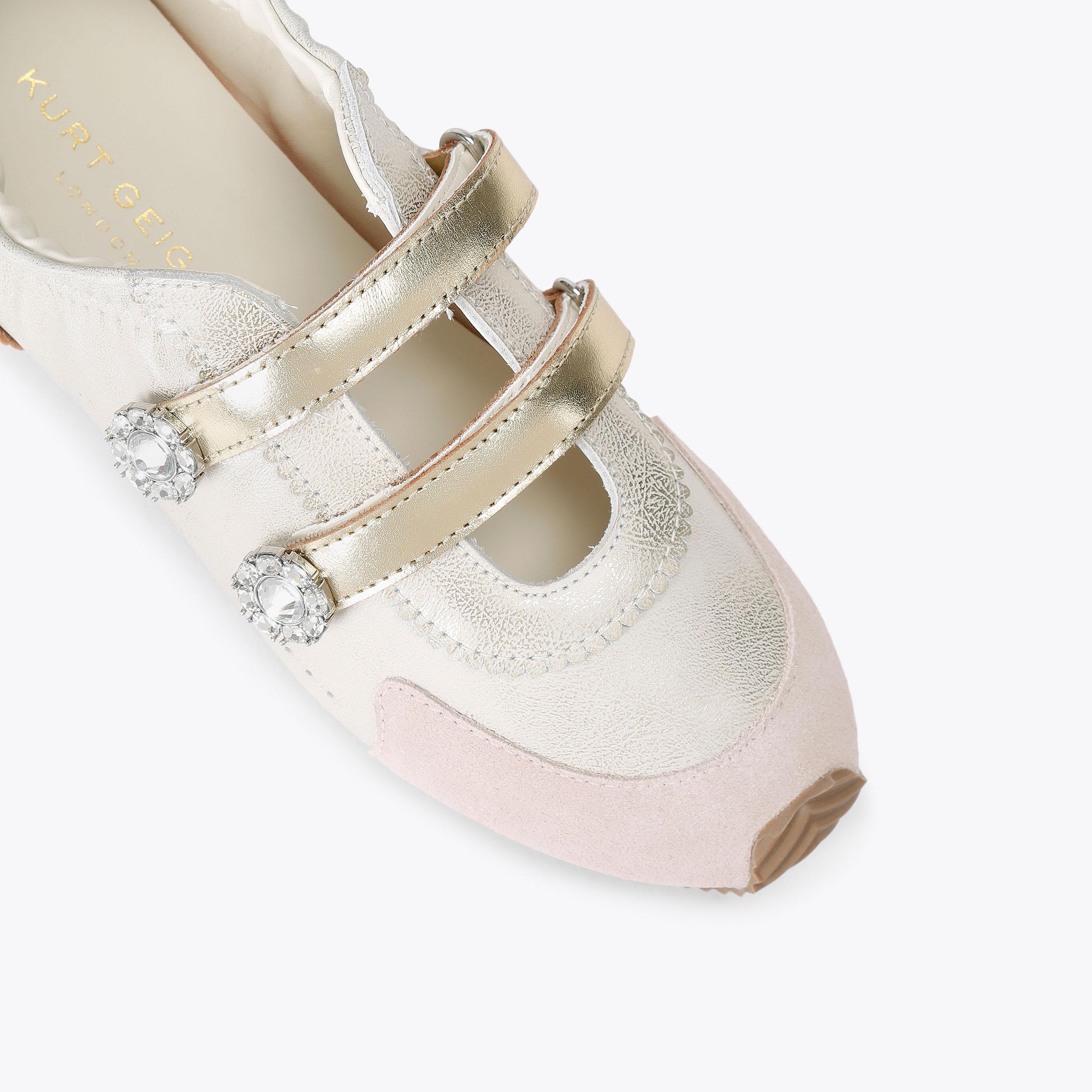 ISLINGTON MARY JANE White Velcro Mary Jane by Kurt Geiger London
