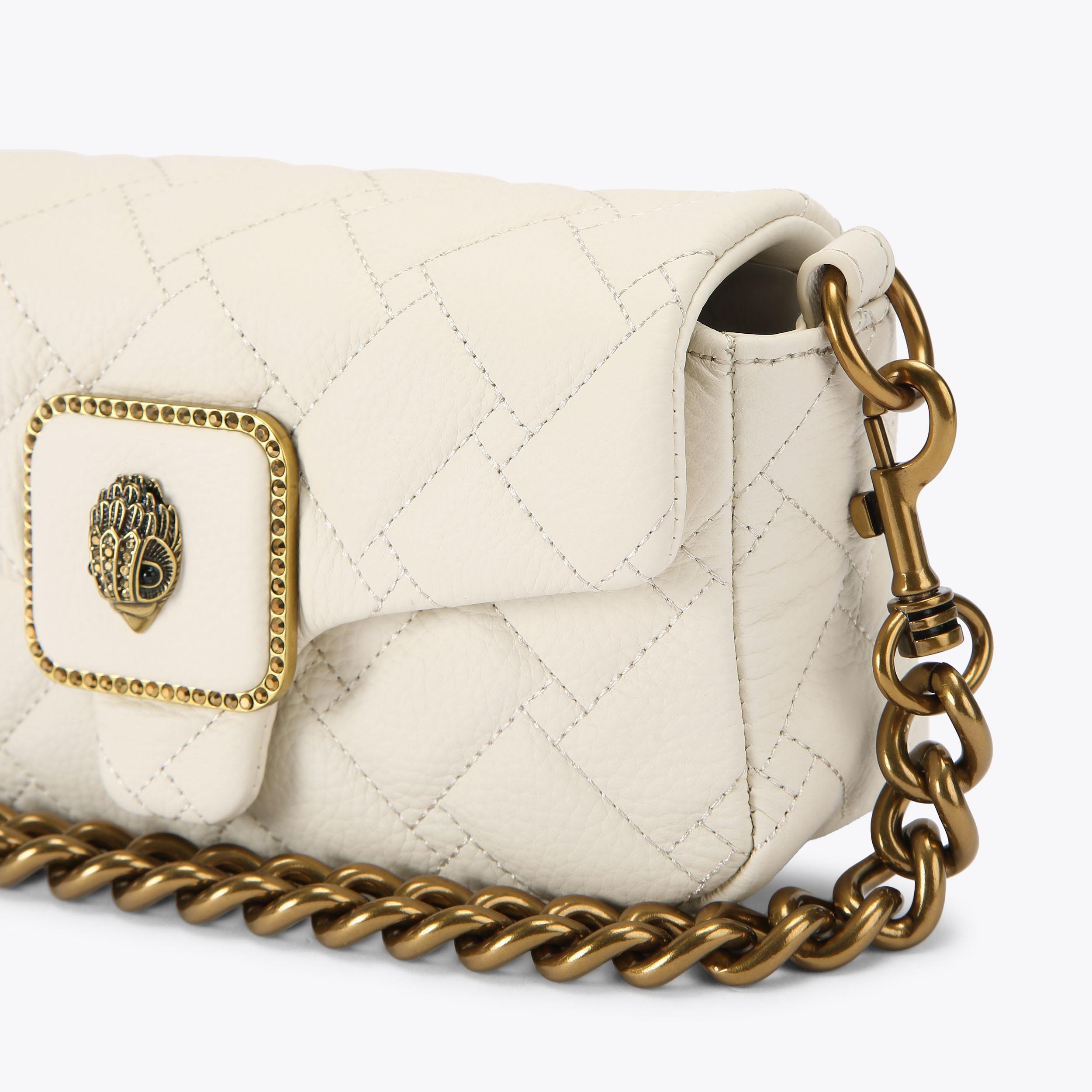 MINI PIMLICO BAG ST Bone Pebble Grain Cross Body Bag by Kurt Geiger London