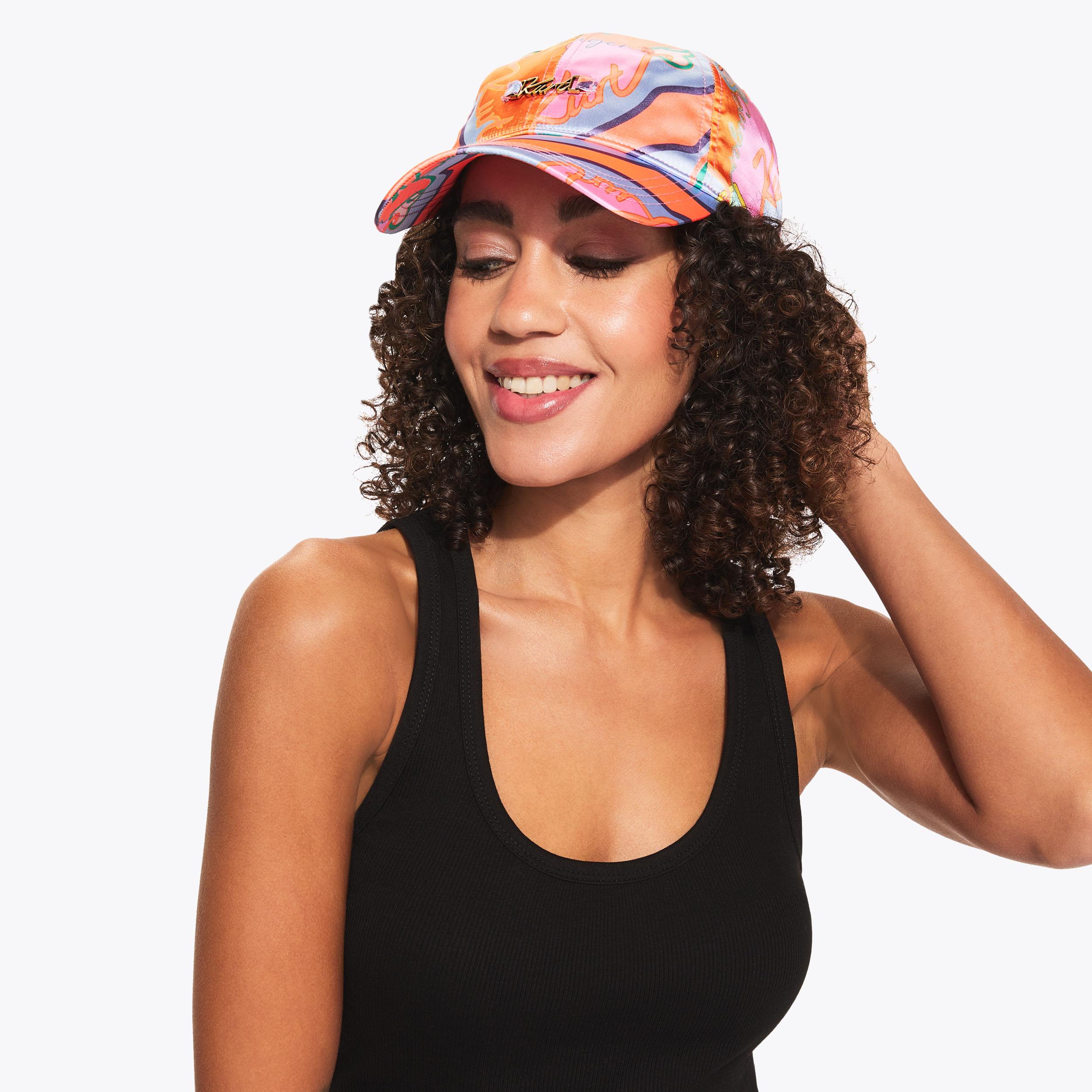 PRINTED KURT CAP Satin Printed Kurt Geiger Cap by Kurt Geiger London