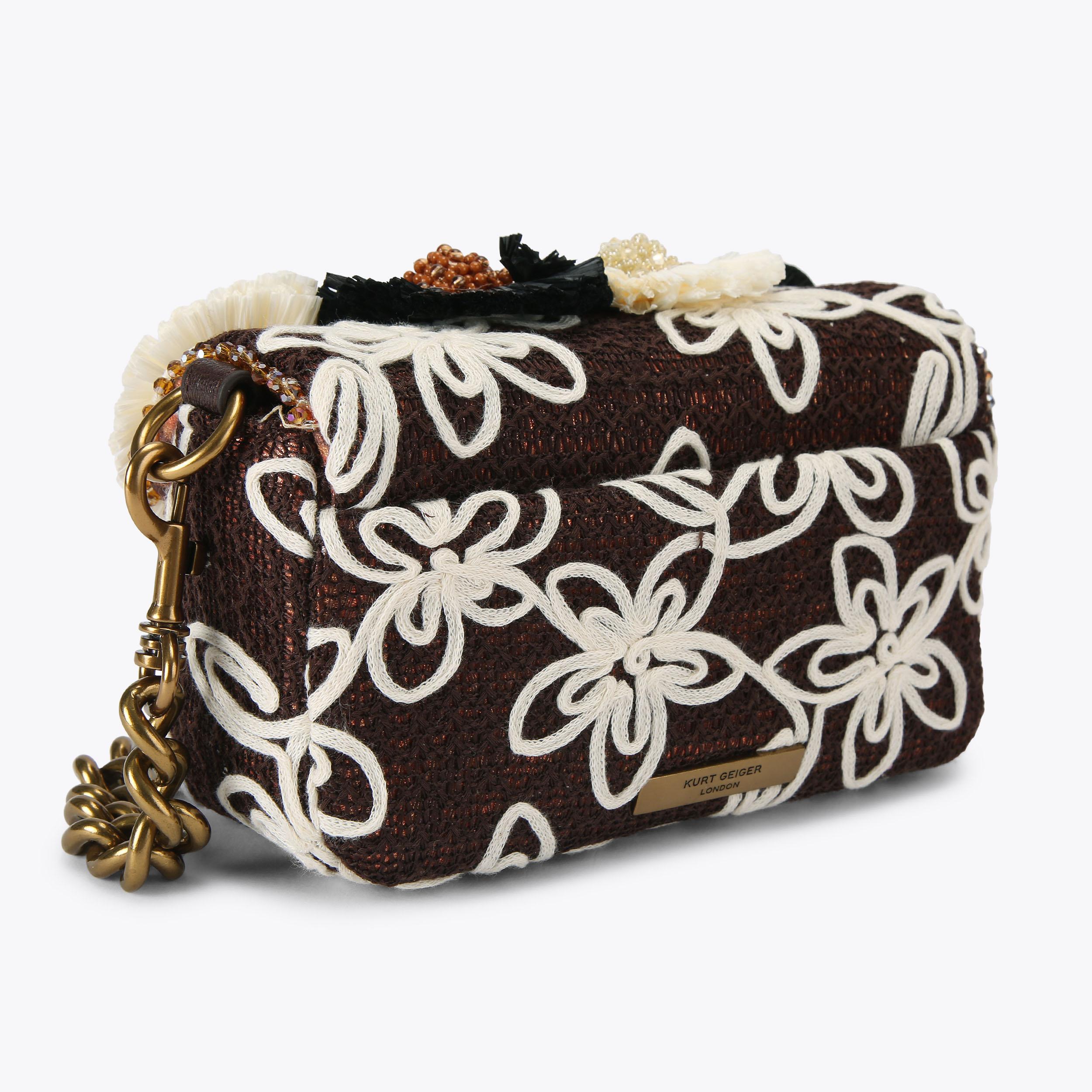 MINI PIMLICO FLOWER ST Floral Embroidered Shoulder Bag by Kurt Geiger ...
