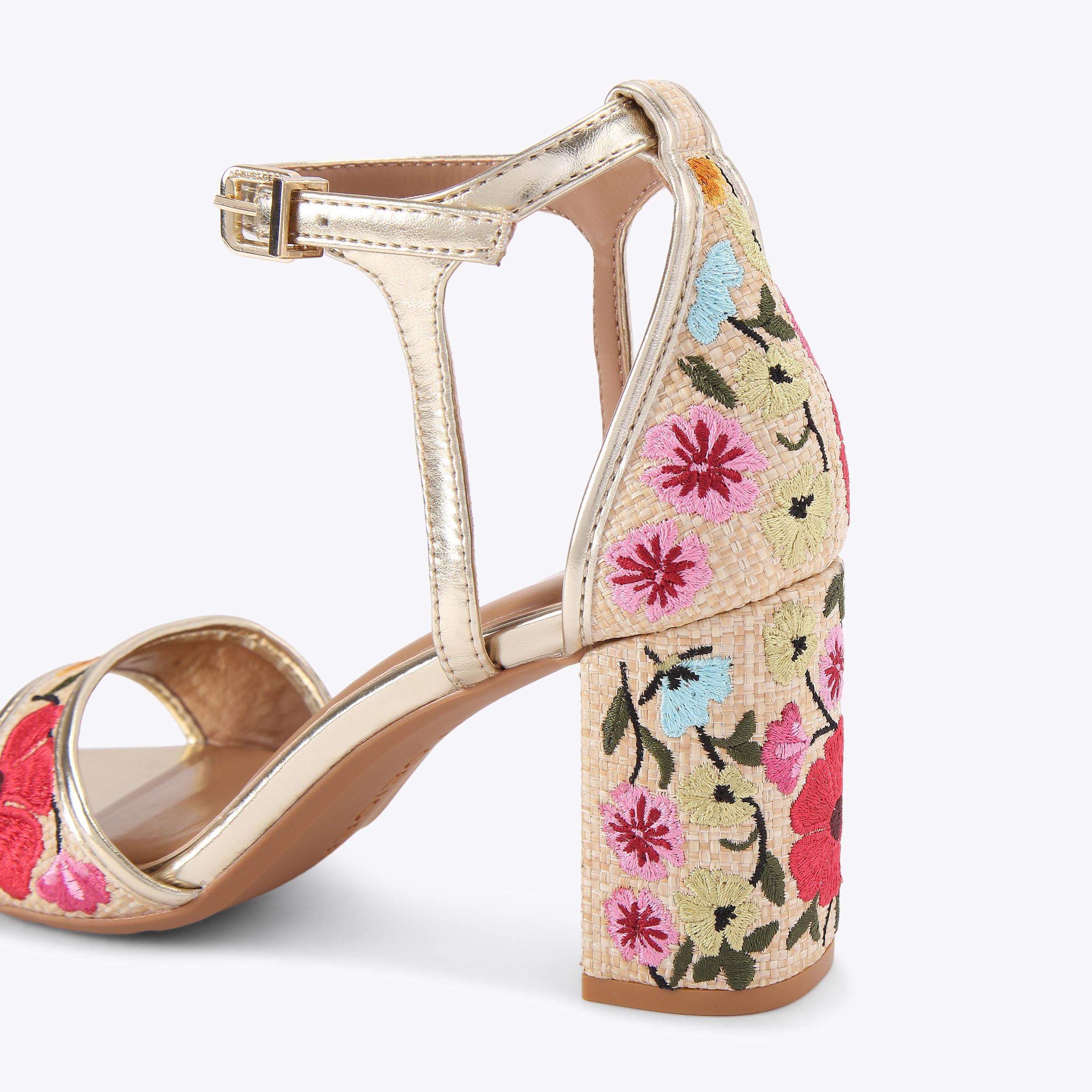 FARYN EMBROIDERY Floral Embroidered Heels by KG Kurt Geiger
