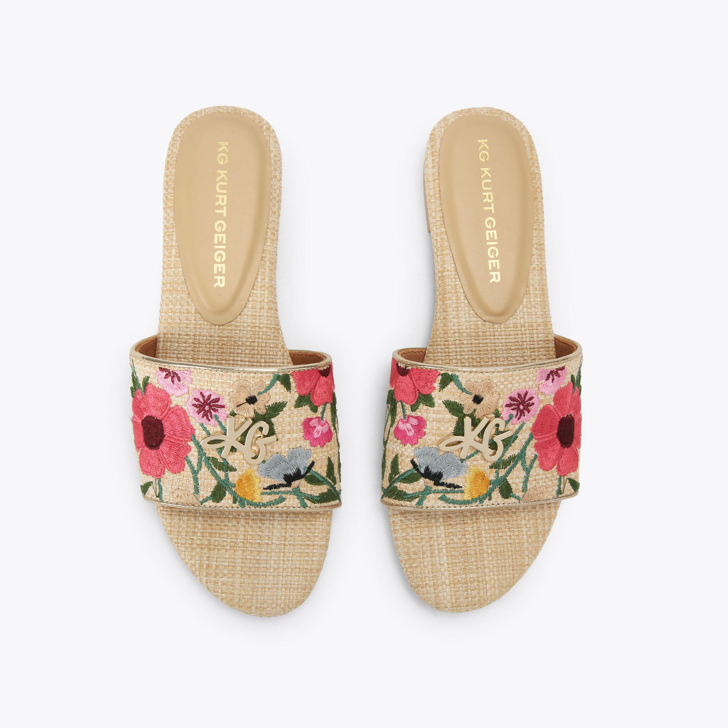 ROSETTA Embroidered Slip On Sandal by KG Kurt Geiger