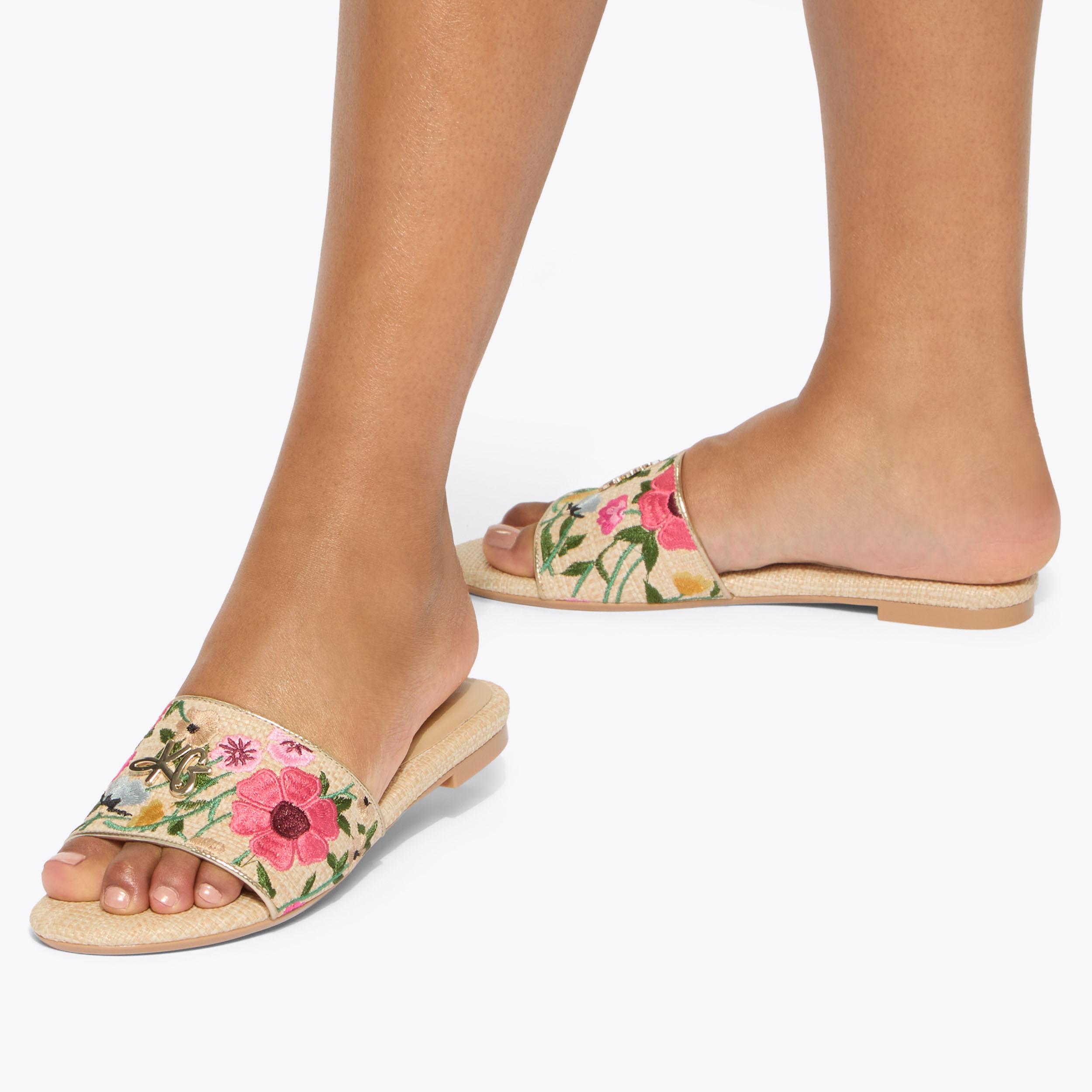 ROSETTA Embroidered Slip On Sandal by KG Kurt Geiger