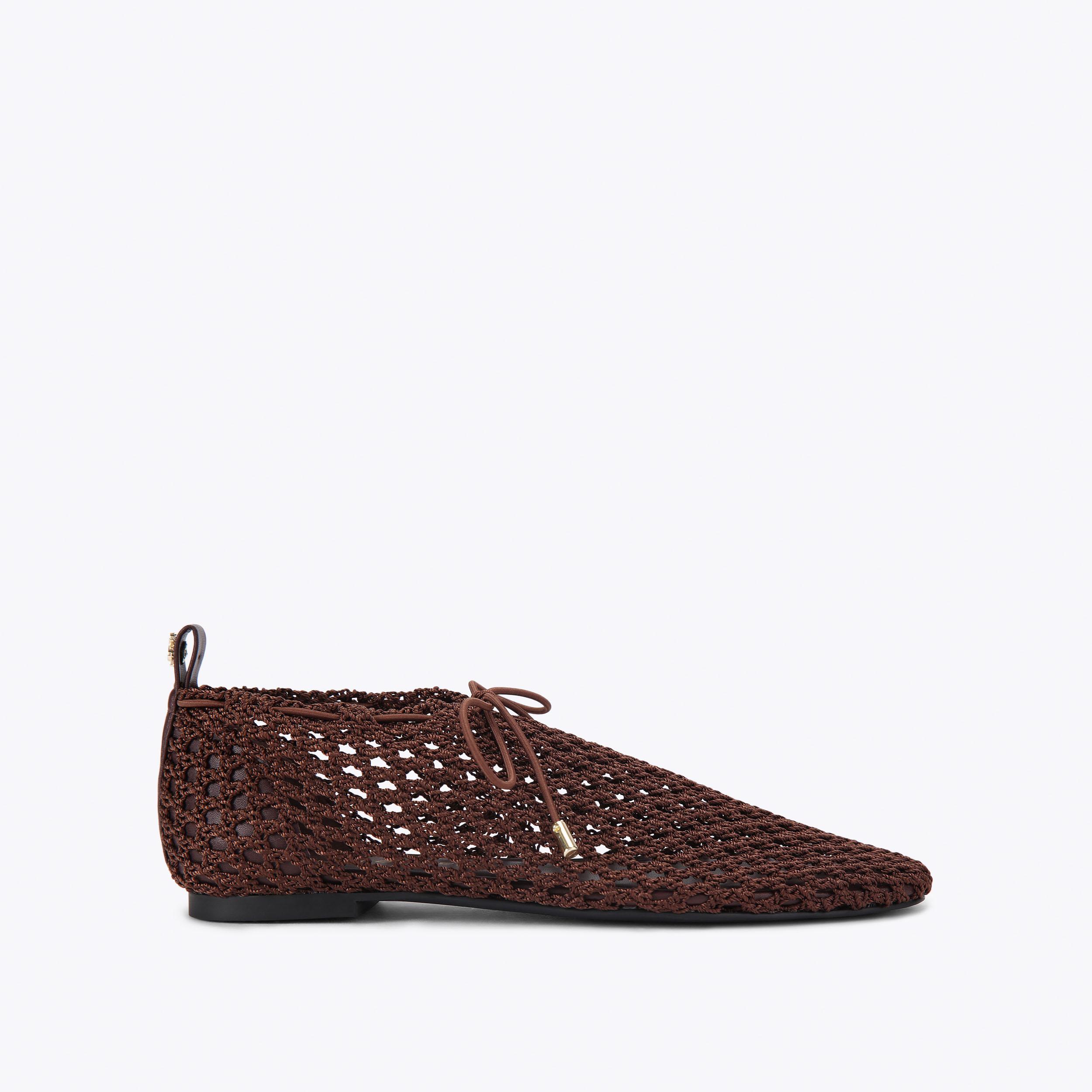 NOTTY Brown Woven Flat Shoe by KG Kurt Geiger