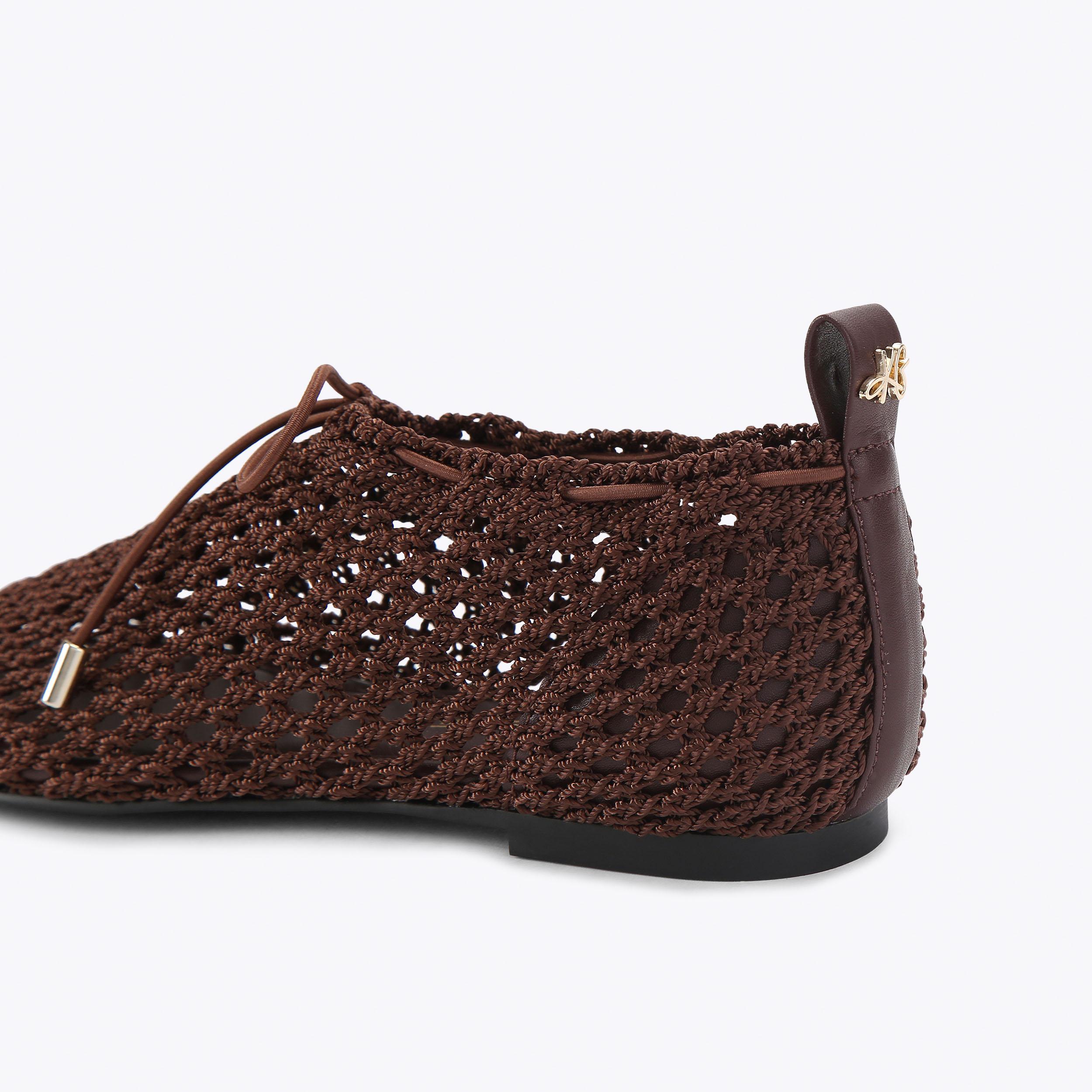 NOTTY Brown Woven Flat Shoe by KG Kurt Geiger