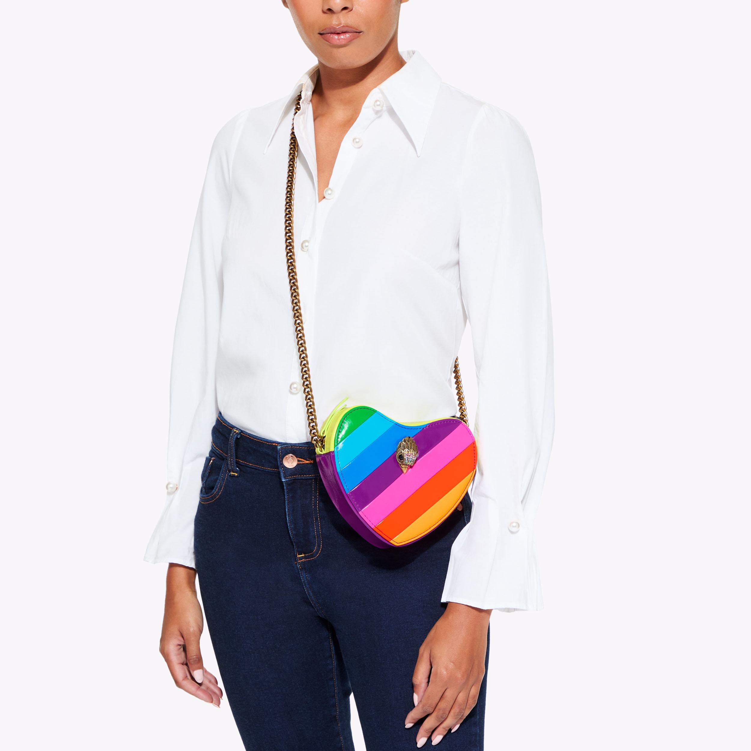 KENSINGTON HEART X BODY Neon Cross Body Bag by KURT GEIGER LONDON