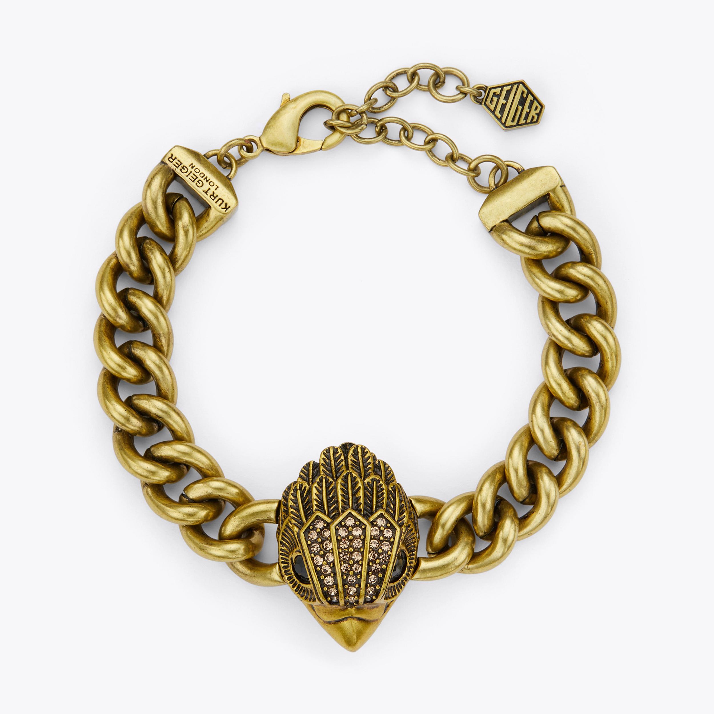 EAGLE XL CHUNKY BRACELET Gold Chunky Chain Eagle Head Bracelet by KURT ...