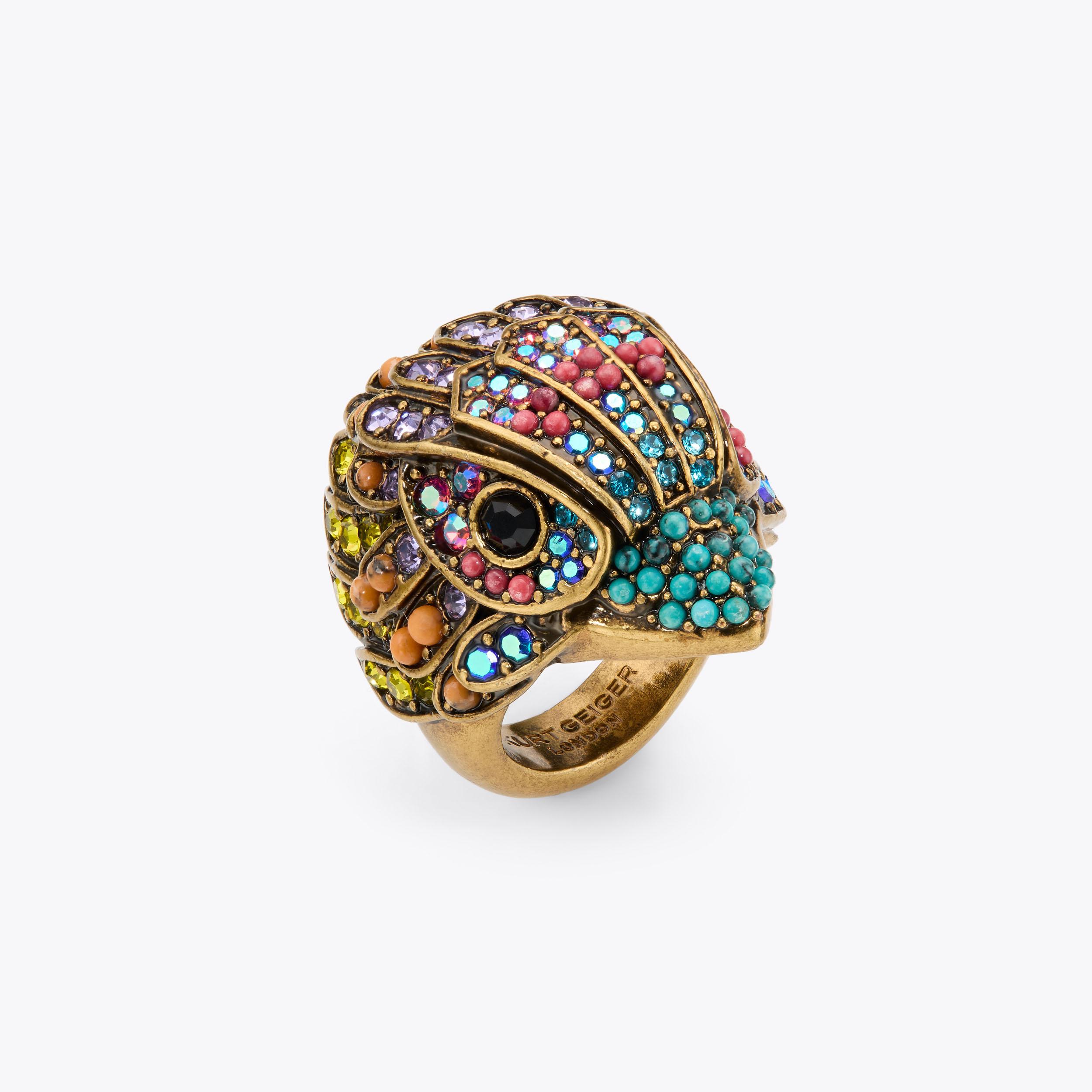 EAGLE XL CHUNKY RING Pave Crystal Ring by KURT GEIGER LONDON