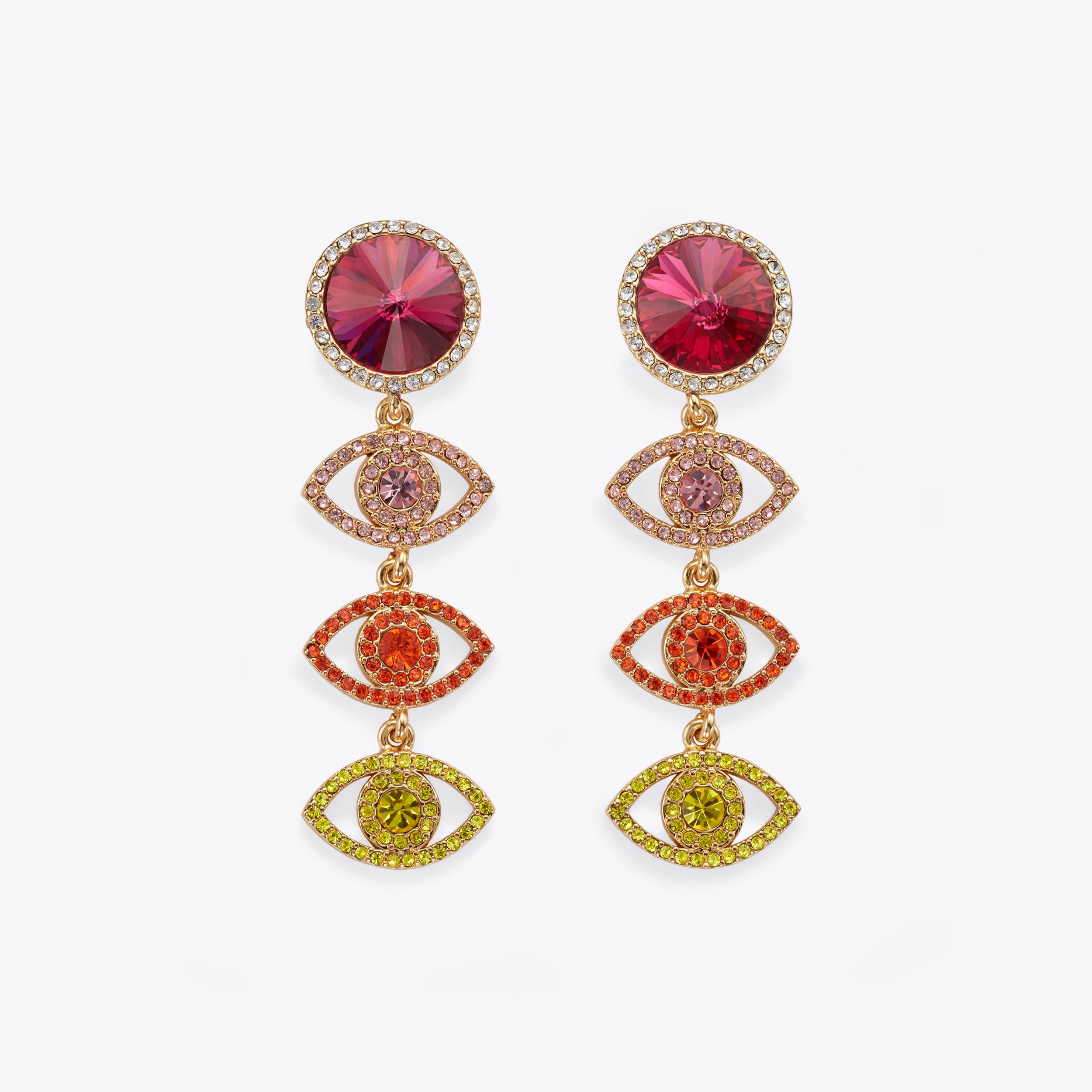 EVIL EYE DROP EARRINGS Evil Eye Gem Drop Earrings by KURT GEIGER LONDON