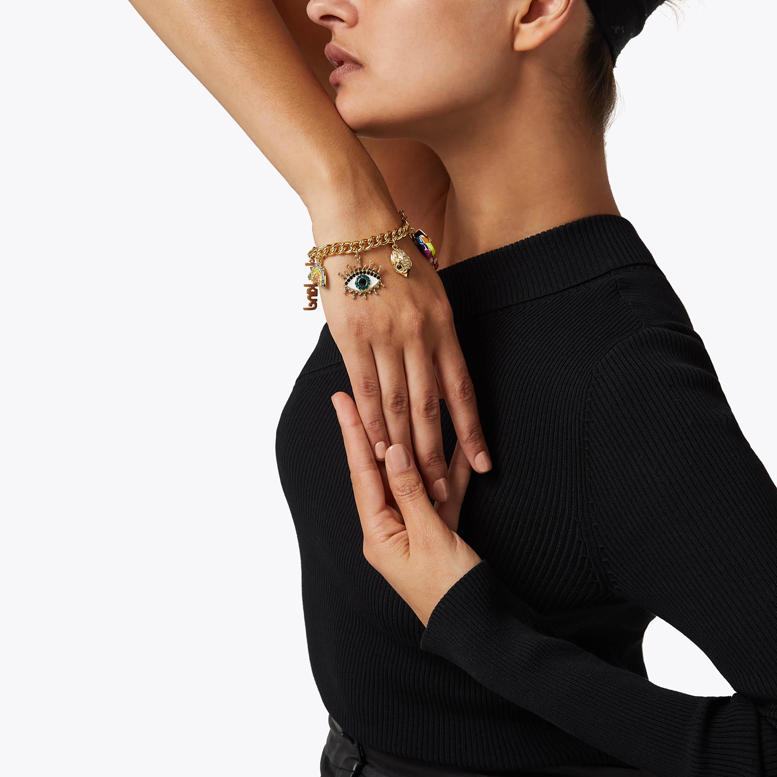 MULTI CHARMS BRACELET T-bar Multi Charm Bracelet by KURT GEIGER LONDON