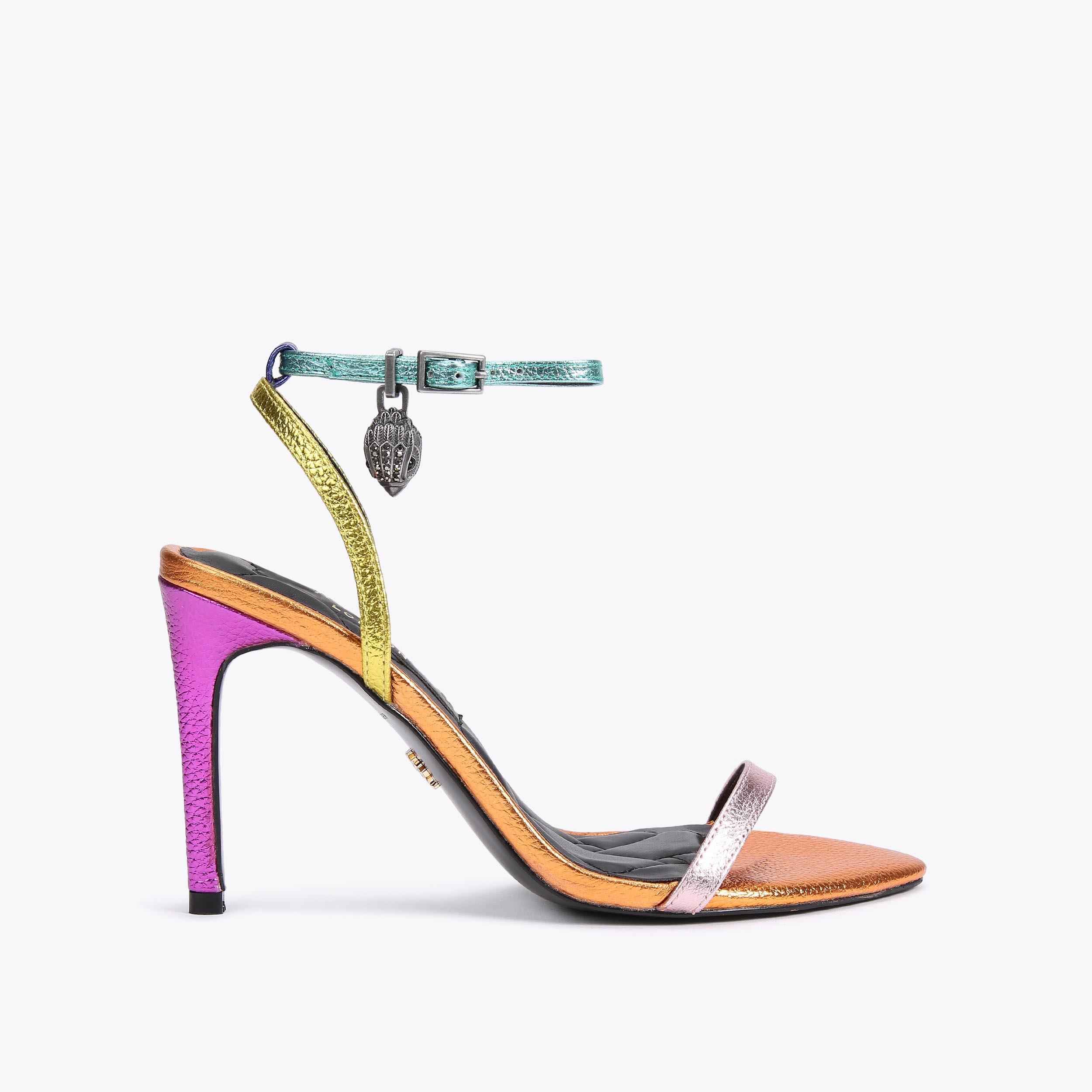 SHOREDITCH SANDAL Multi Colour Metallic Heeled Sandals by KURT GEIGER ...