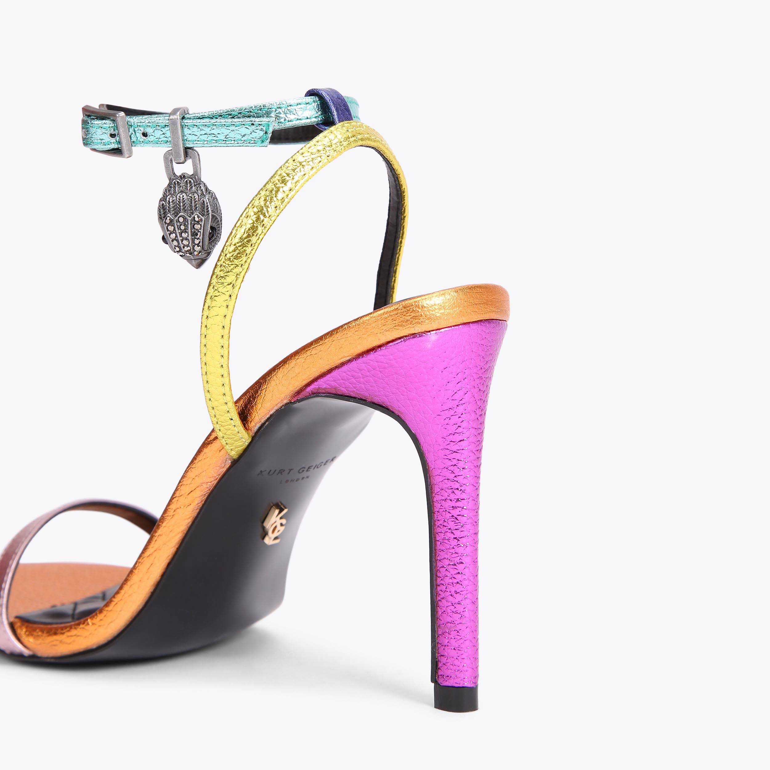 SHOREDITCH SANDAL Multi Colour Metallic Heeled Sandals by KURT GEIGER ...